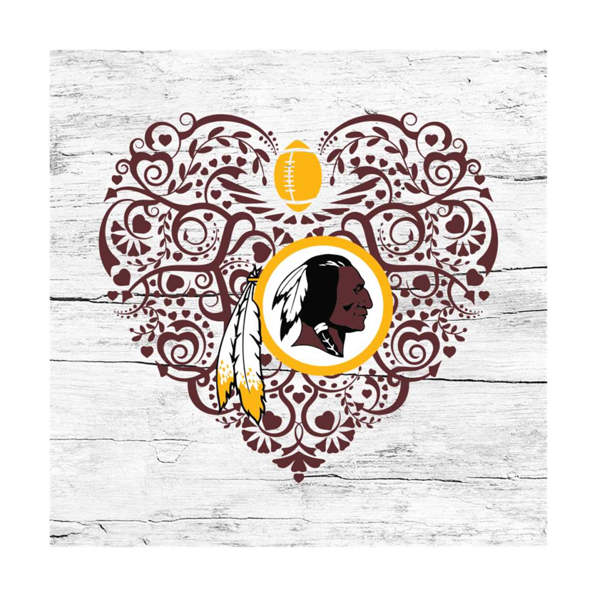 Washington Redskins, Heart SVG, NFL Svg, Football Svg, Cricu | Inspire ...