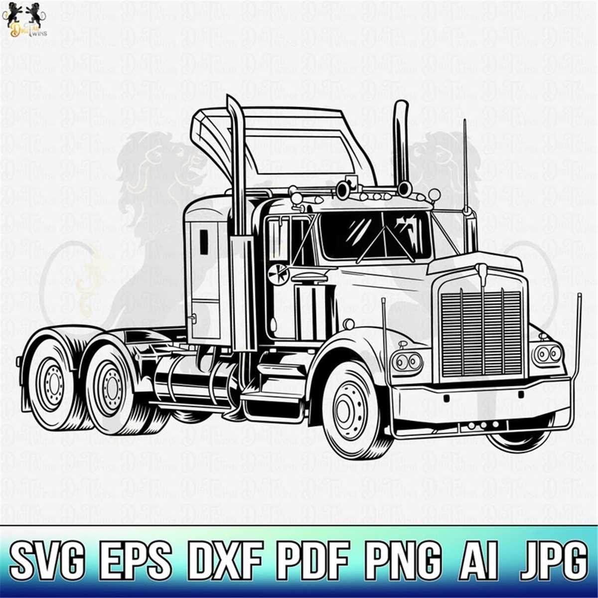 Semi Truck Svg, Semi Truck Clipart, Semi Truck Cricut, Semi | Inspire ...