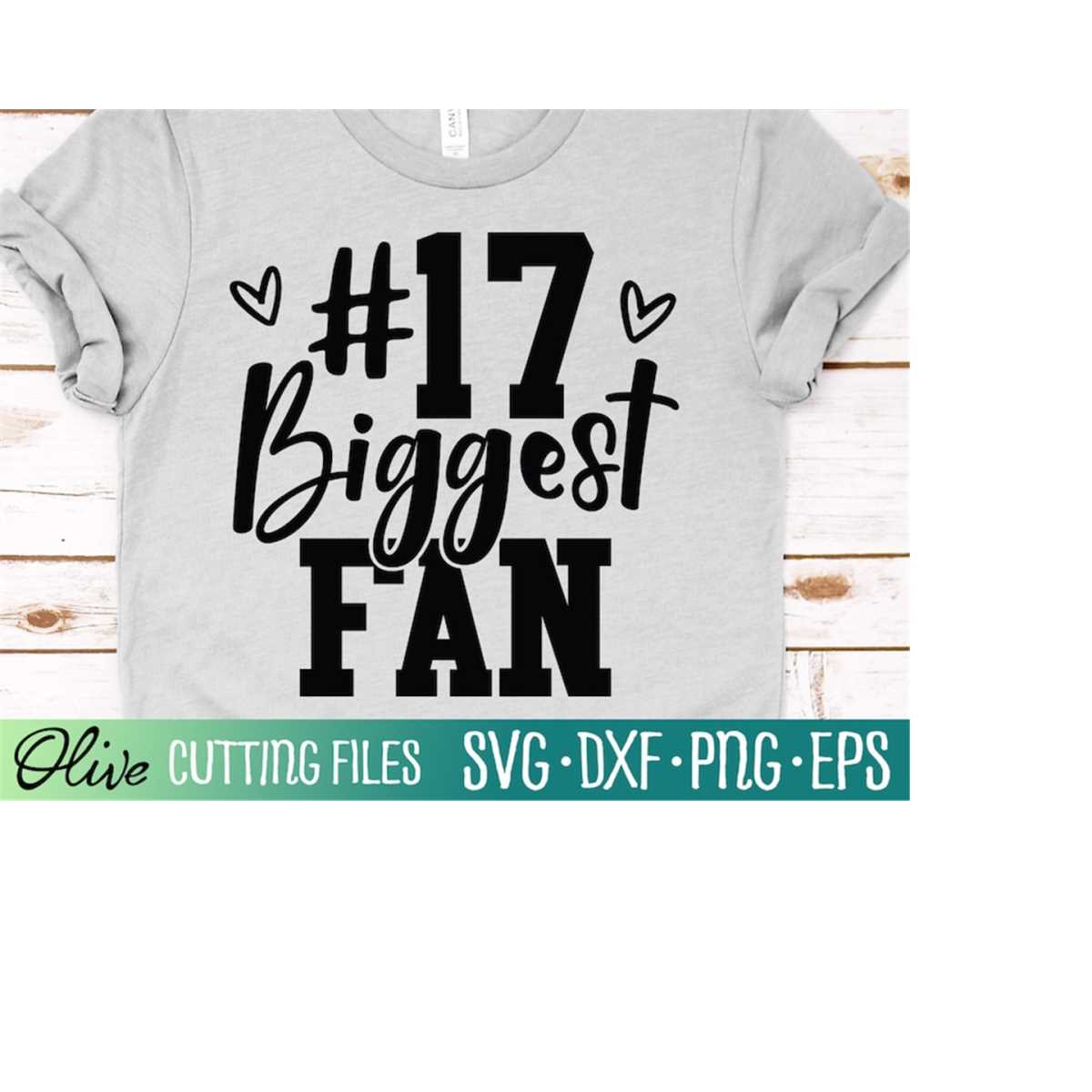 Number 17 Football Biggest Fan SVG, Football Mom SVG, Footba | Inspire ...