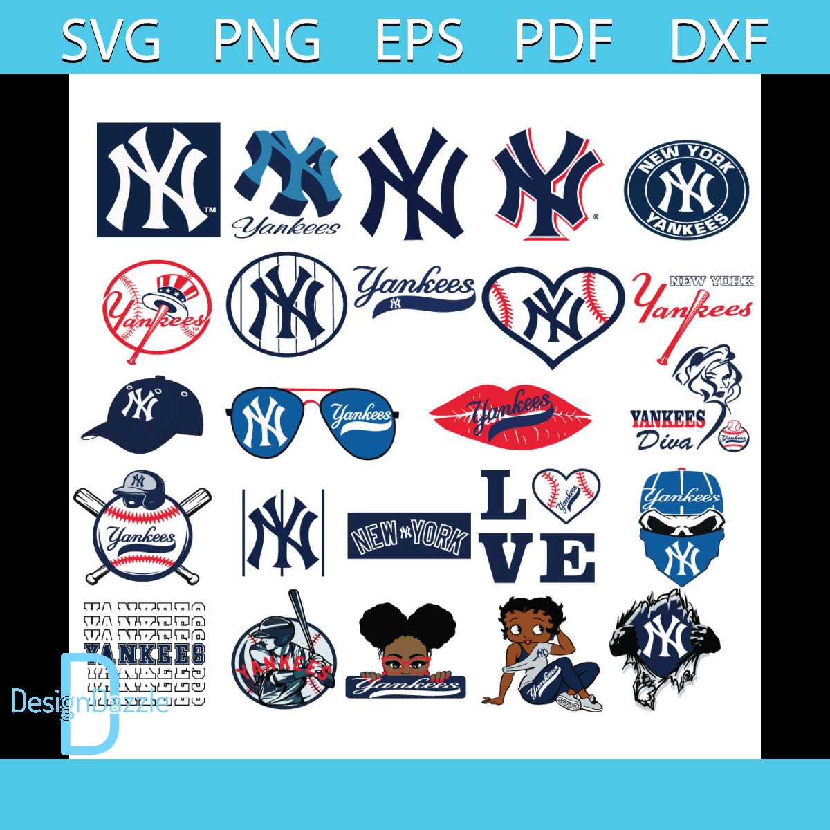 New York Yankees Bundle Svg, Sport Svg, MLB Svg, Major Leagu | Inspire ...
