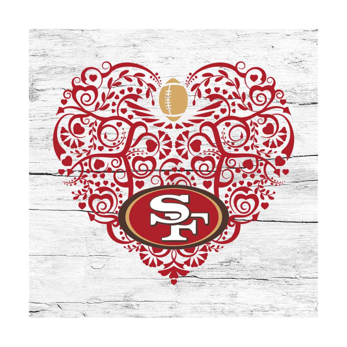 San Francisco 49ers, Heart SVG, NFL Svg, Football Svg, Cricu | Inspire ...