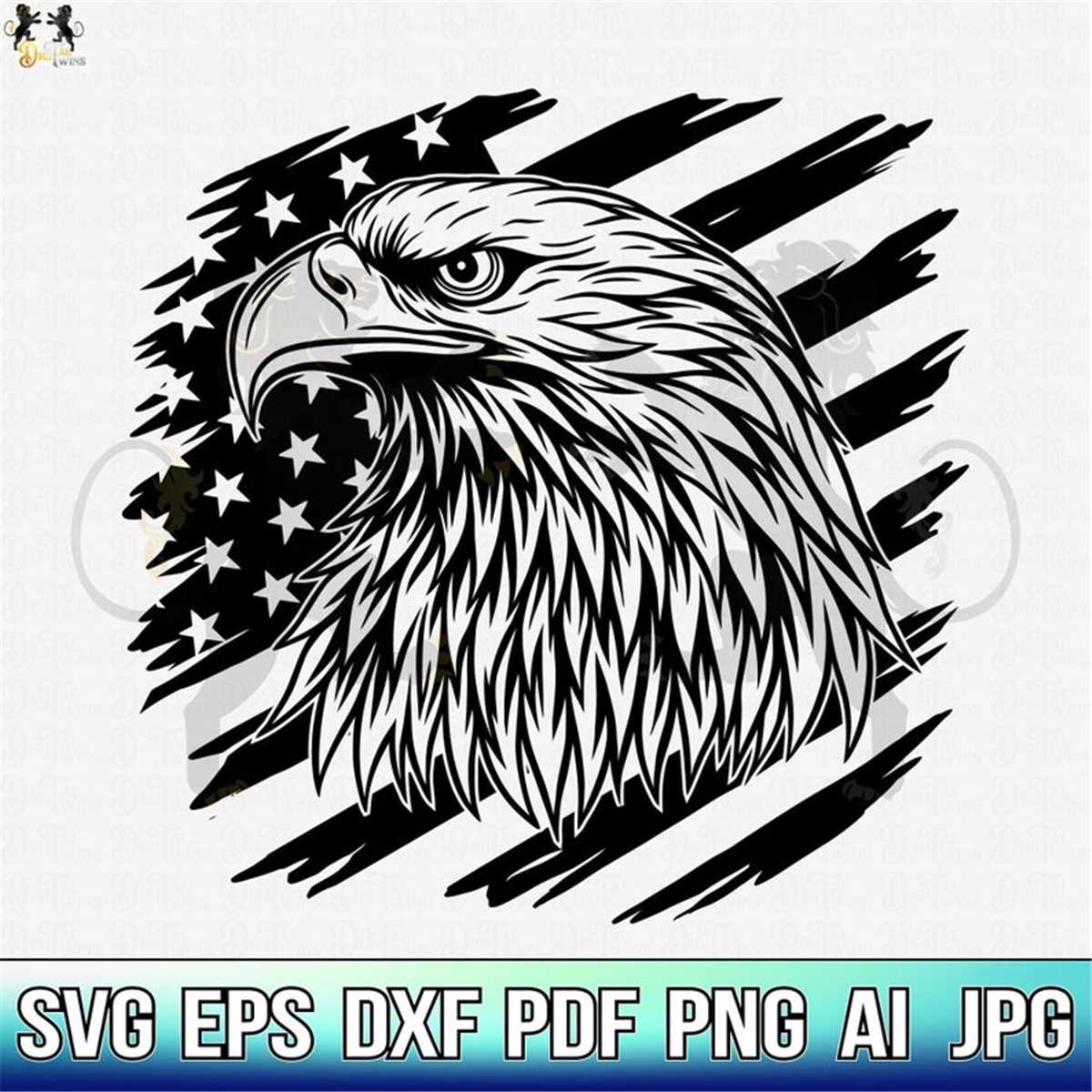 Eagle through Flag Svg, Eagle With Flag Svg, Eagle USA Svg, | Inspire ...
