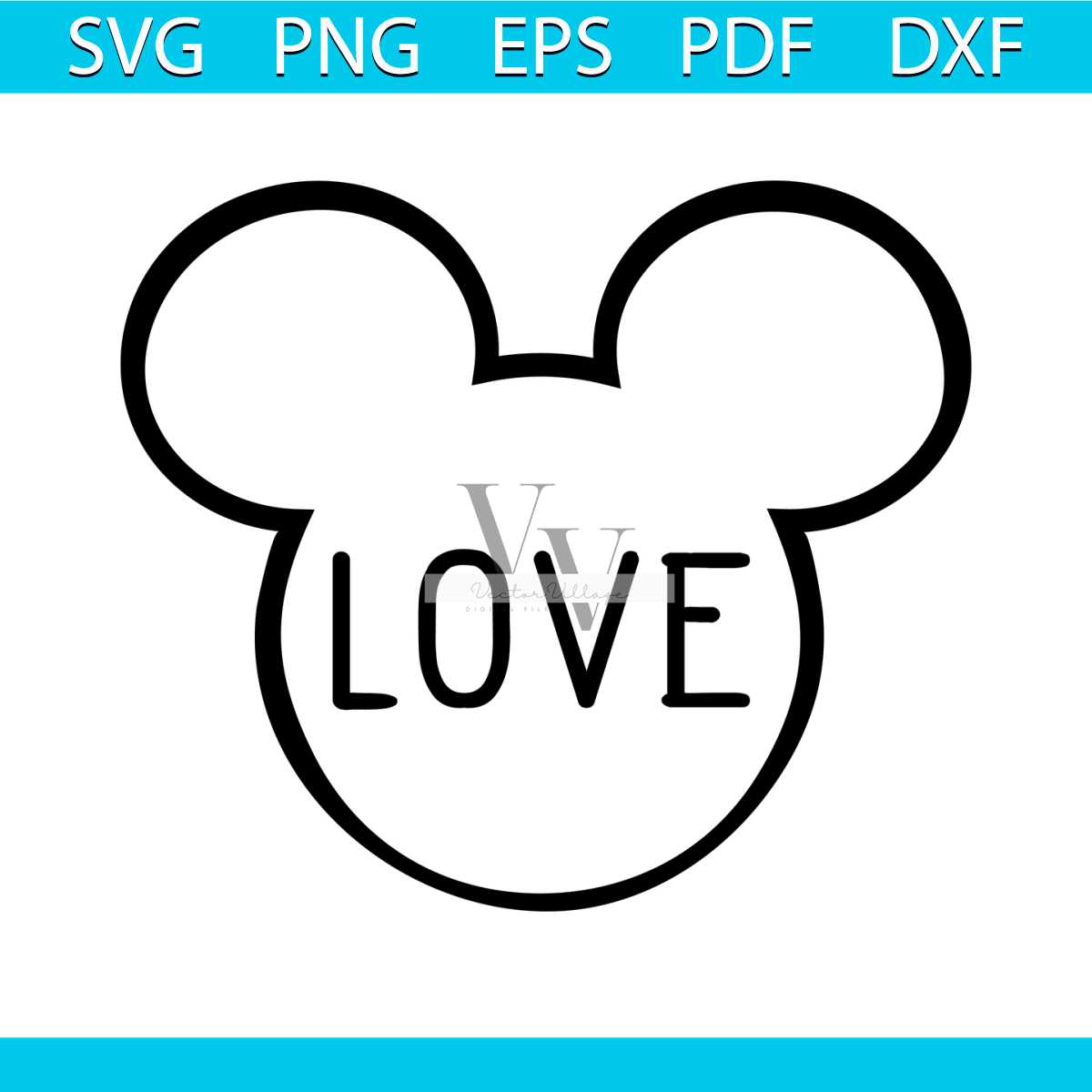 Love Mickey Head Outline Svg, Trending Svg, Disney Svg, Mick | Inspire ...
