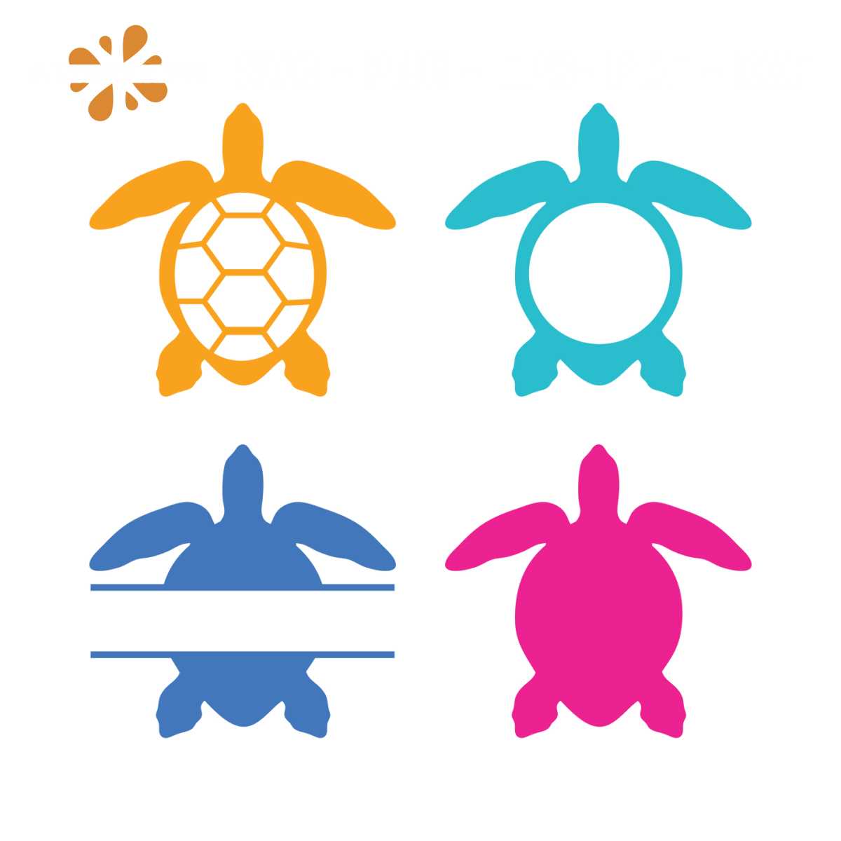 Sea Turtle Monogram Svg, Trending Svg, Turtle Svg, Colorful | Inspire ...