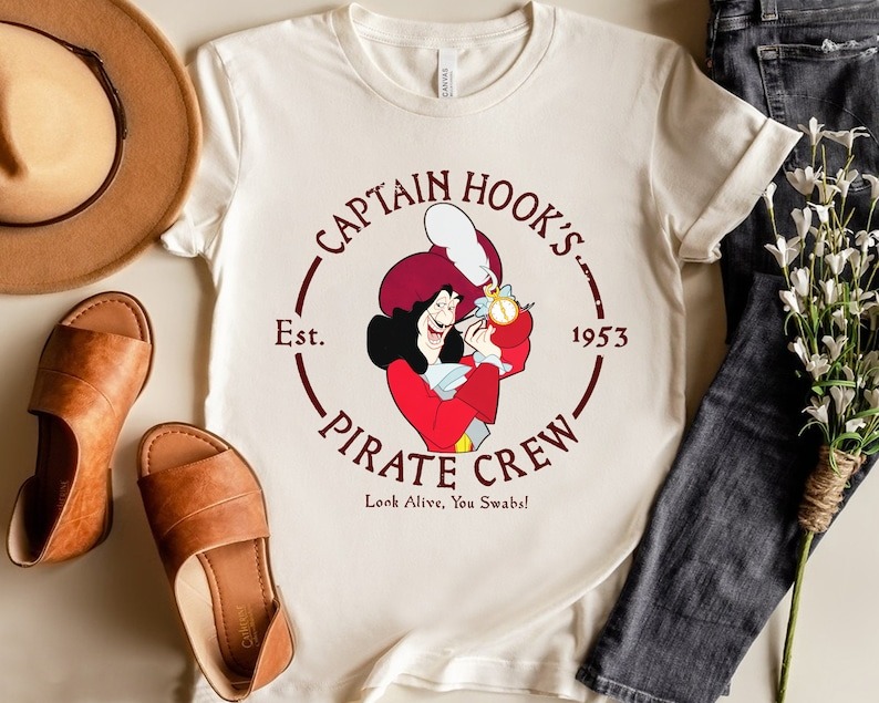 Retro Disney Peter Pan Villains Captain Hook Pirate Crew Est | Inspire ...