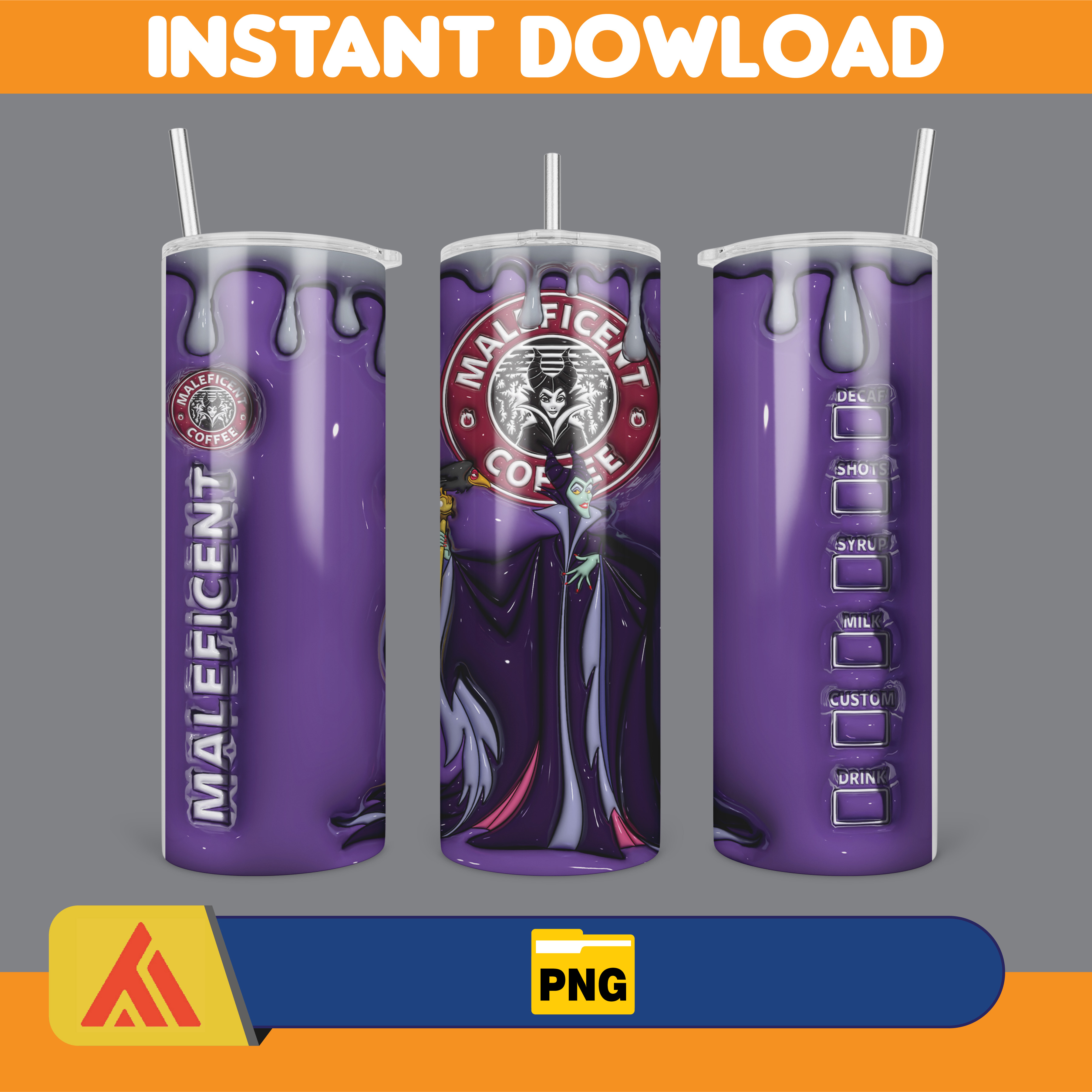 3D Inflated Halloween Season Sublimation Tumbler Design Down | Inspire ...