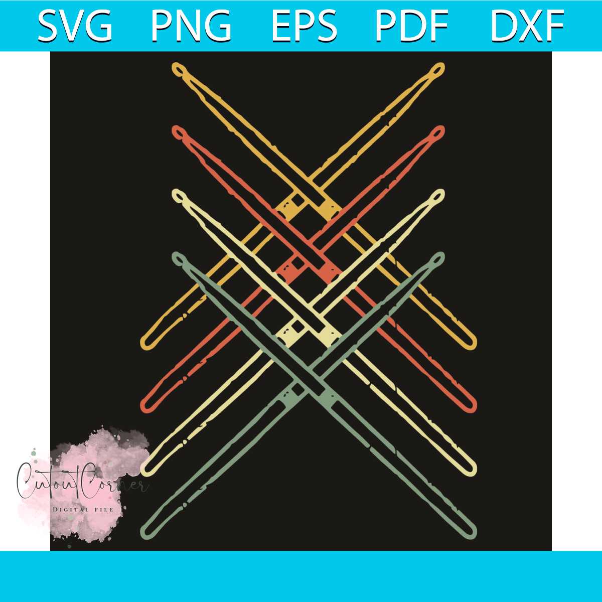 Retro Drums Svg, Trending Svg, Drumstick Svg, Drummer Svg, D | Inspire ...