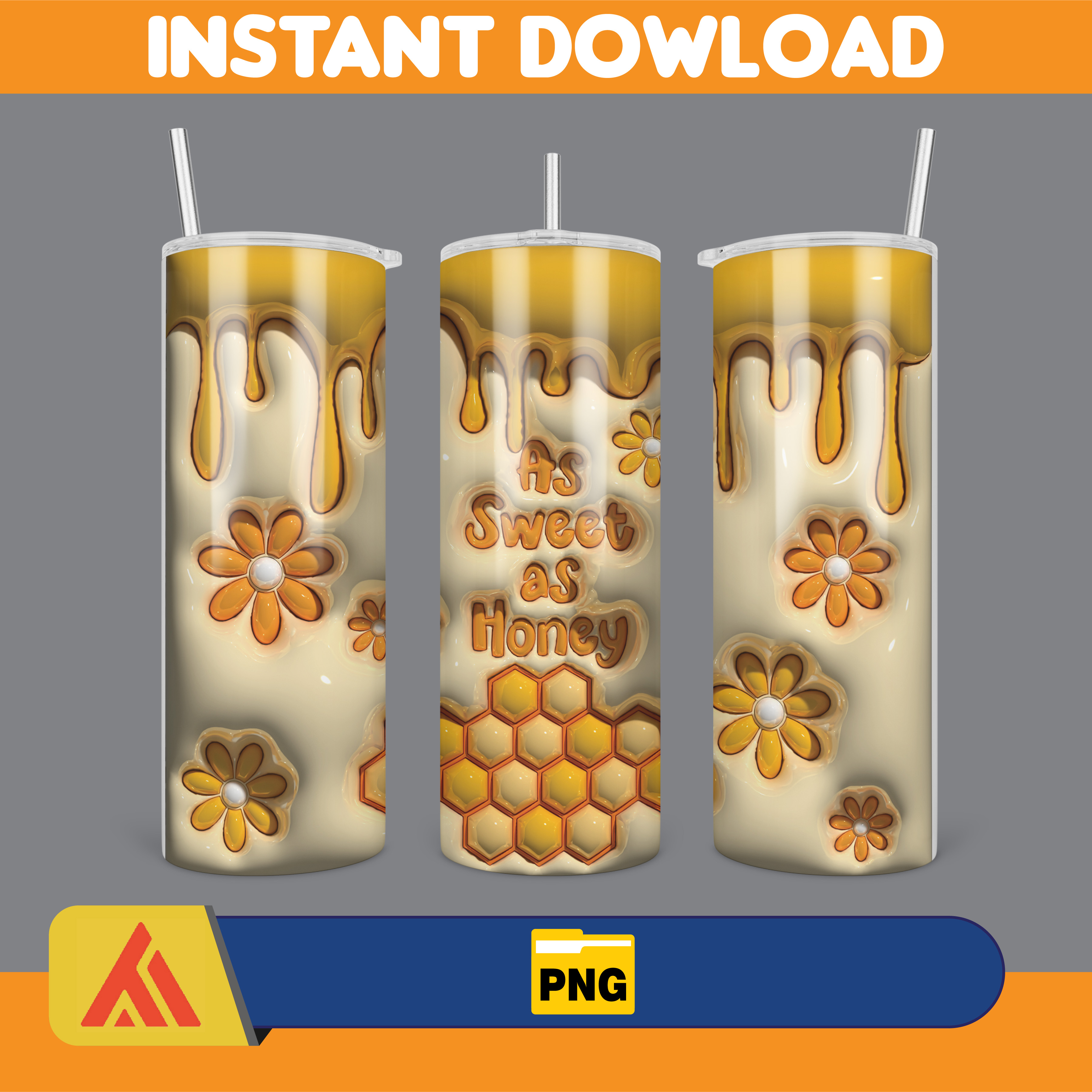 3D Inflated Sublimation Tumbler Design Download PNG, 20 Oz D | Inspire ...