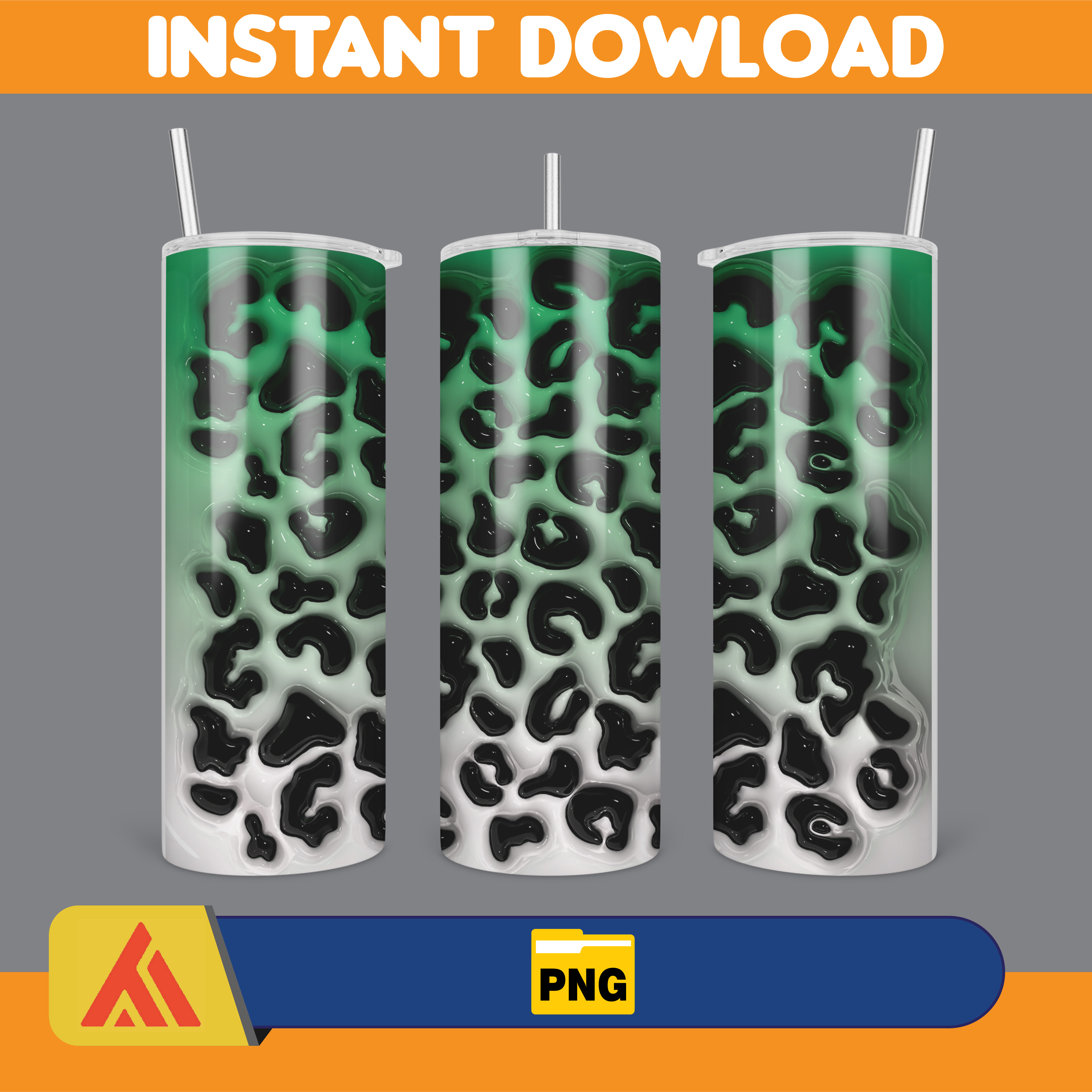 3D Inflated Sublimation Tumbler Design Download PNG, 20 Oz D | Inspire ...
