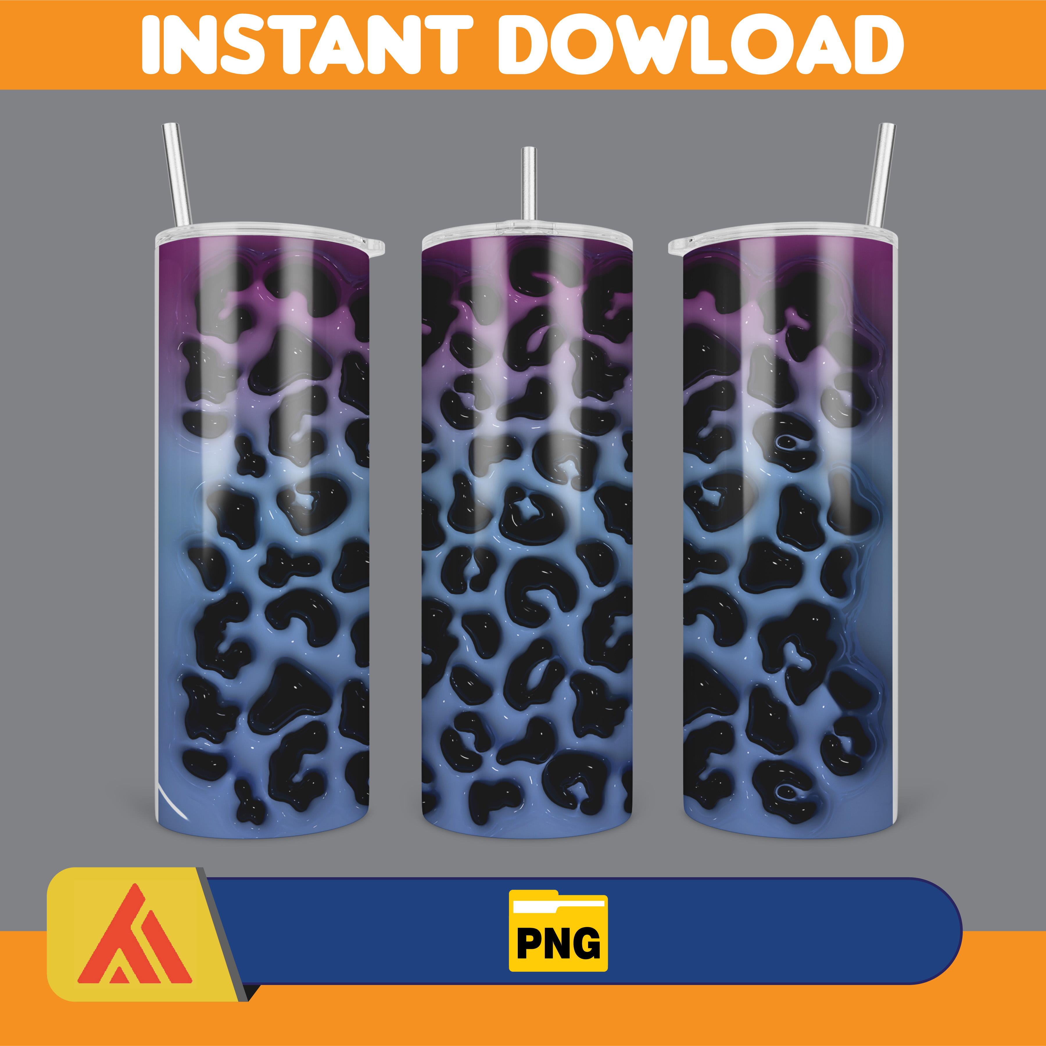 3D Inflated Sublimation Tumbler Design Download PNG, 20 Oz D - Inspire ...