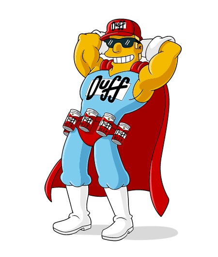 The Simpsons. Duffman SVG, PNG, JPG files. Digital download - Inspire ...