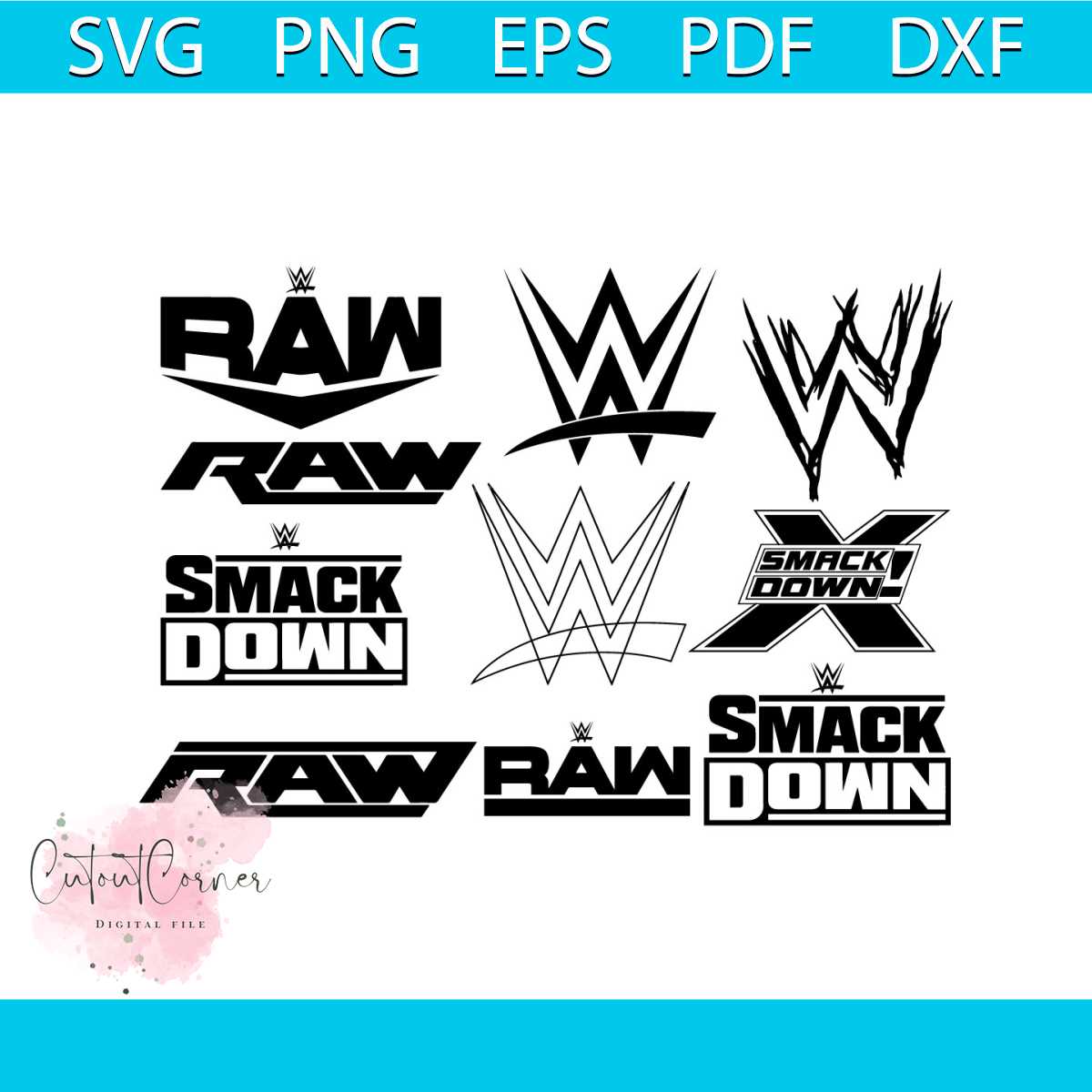 Raw WWE Logo Bundle Svg, Trending Svg, Brand Logo Svg, US Sv | Inspire ...