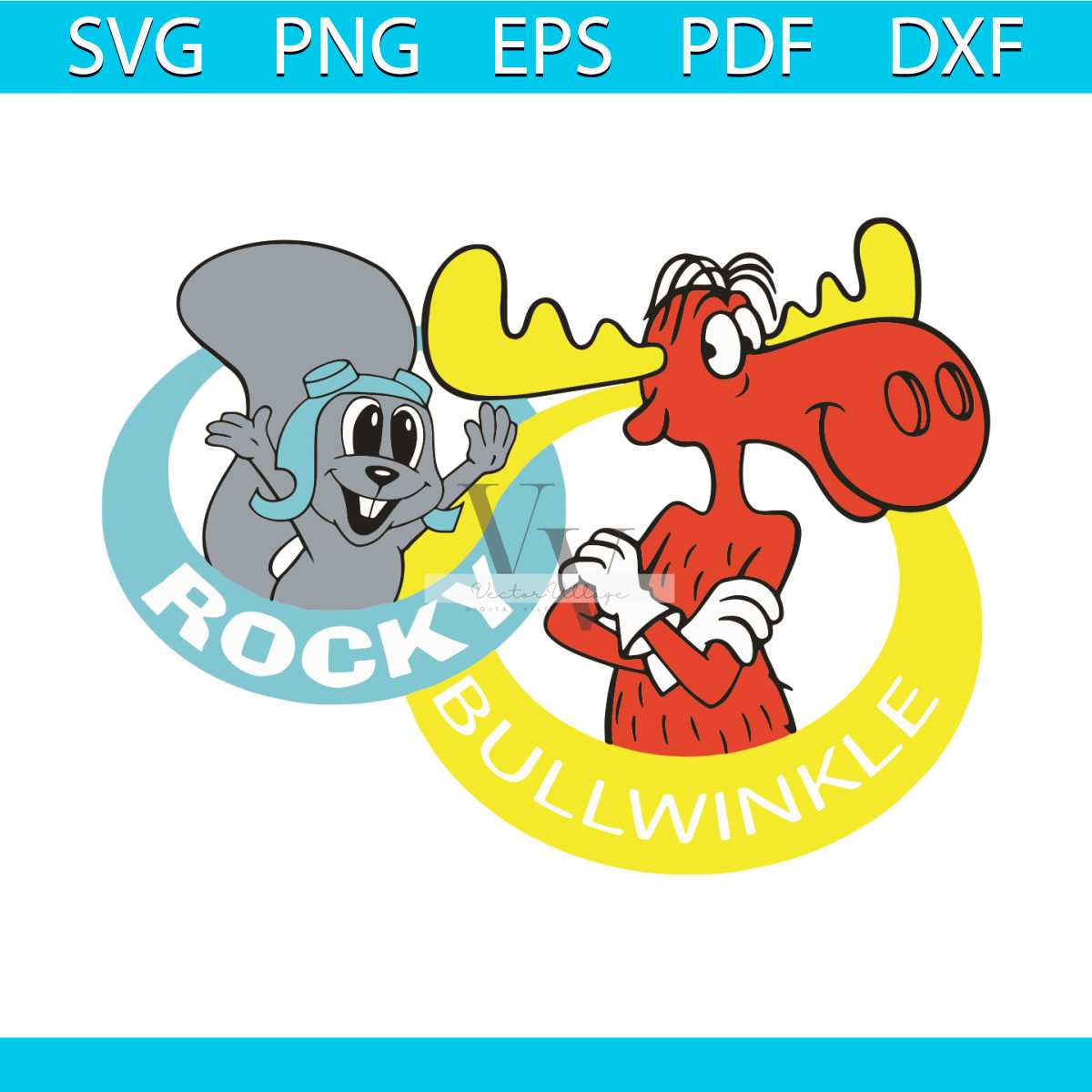 Rocky And Bullwinkle Smile Ring Logo Svg, Trending Svg, Rock | Inspire ...