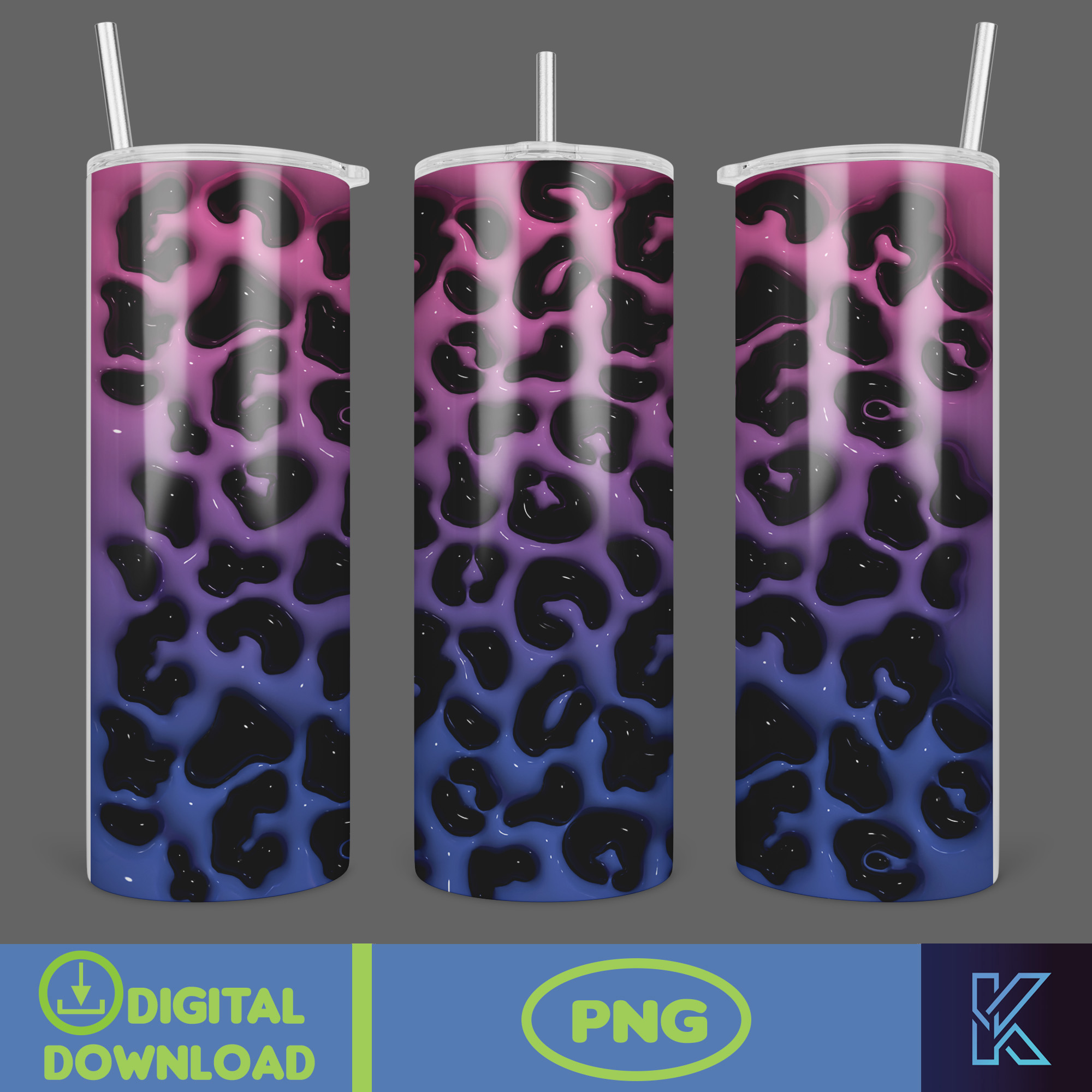 3D Inflated Sublimation Tumbler Design Download PNG, 20 Oz D - Inspire ...