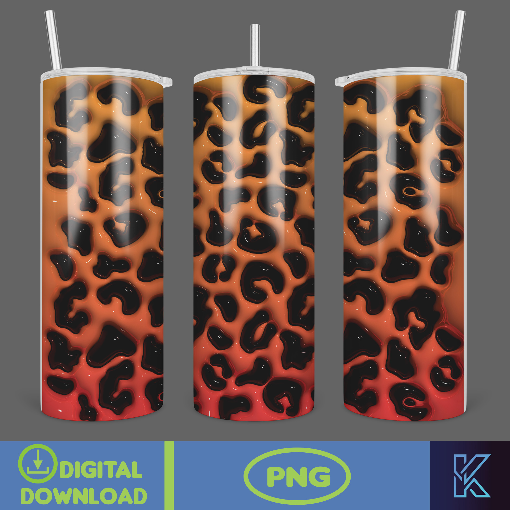 3D Inflated Sublimation Tumbler Design Download PNG, 20 Oz D | Inspire ...