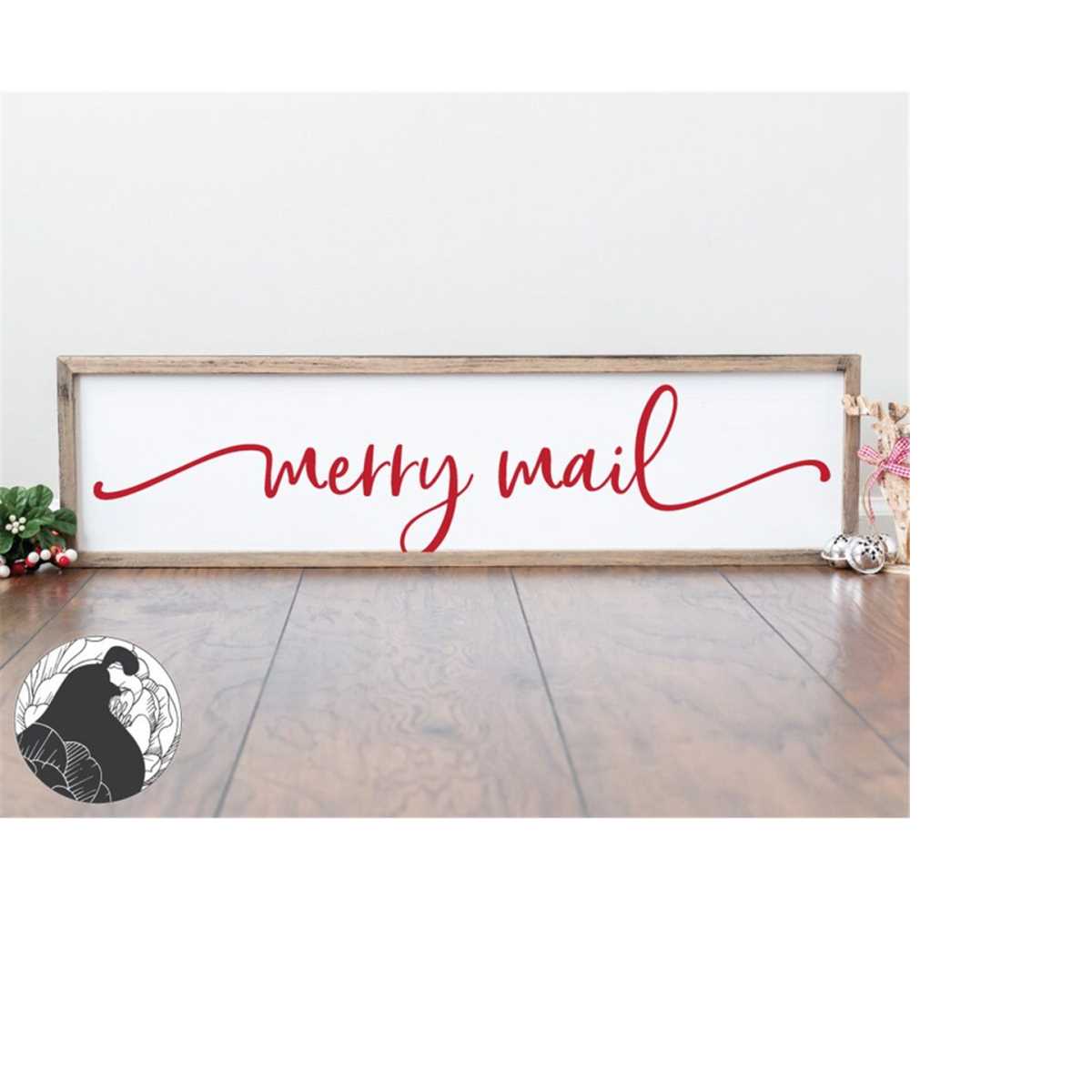 Merry Mail svg, Christmas Mail svg, Winter sign svg, Mail Ho | Inspire ...
