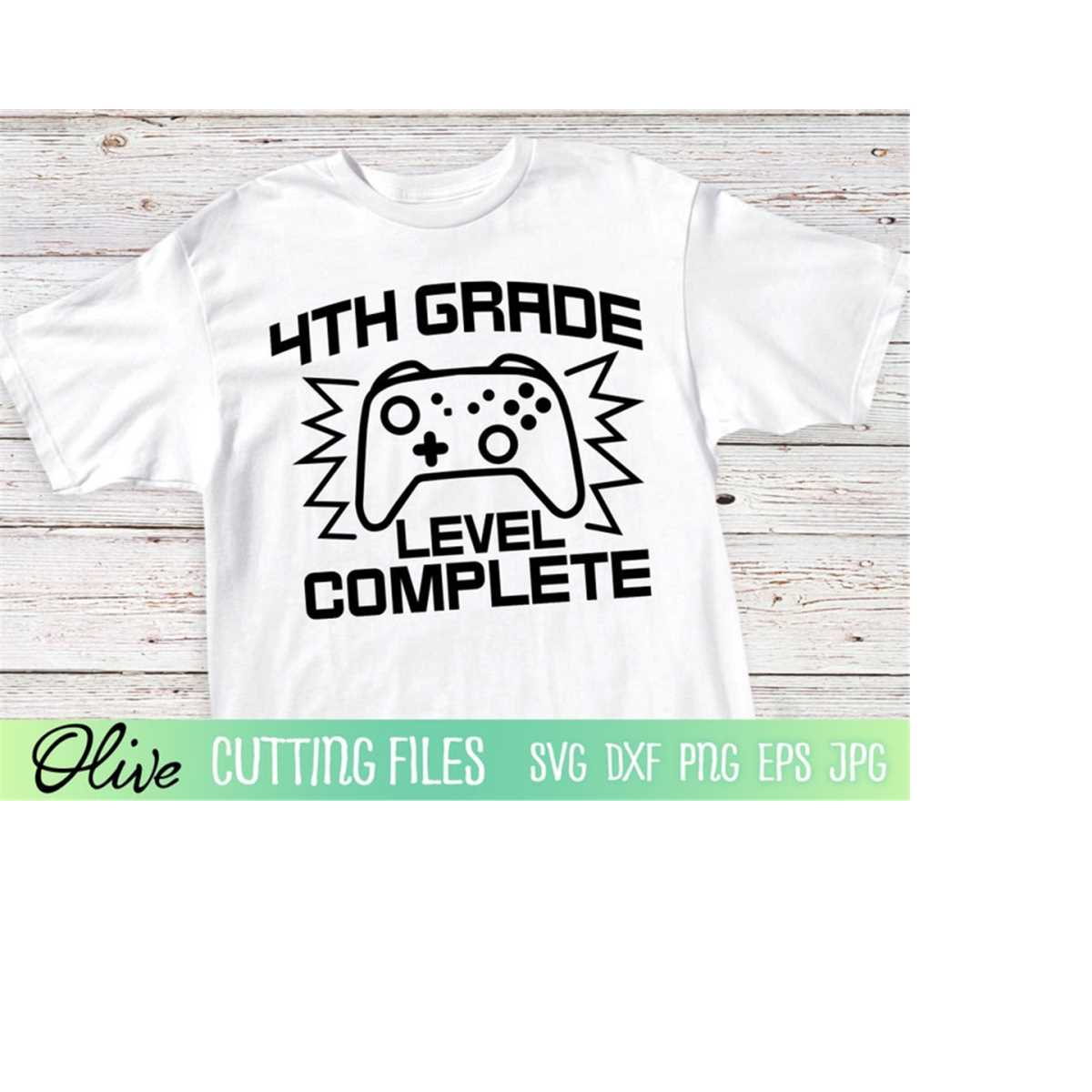 Fourth Grade Level Complete SVG, 4th Grade SVG, Video Game S | Inspire ...