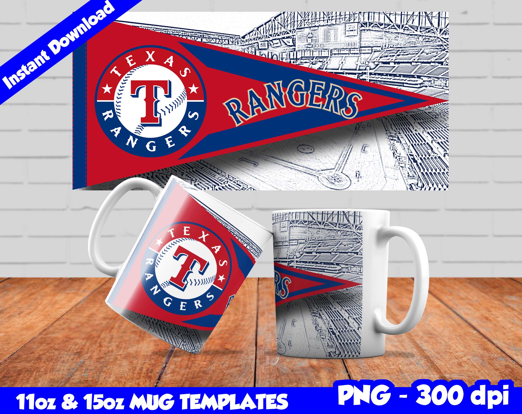 Rangers Mug Design Png, Sublimate Mug Template, Rangers Svg | Inspire ...