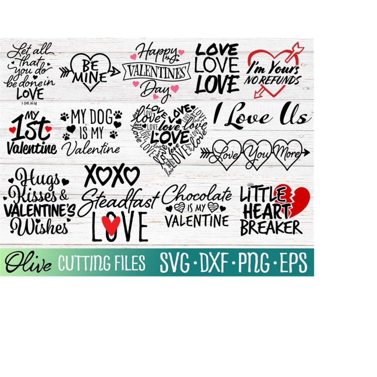 Valentine Bundle SVG, Valentine SVG, Valentines Day SVG, Val | Inspire ...