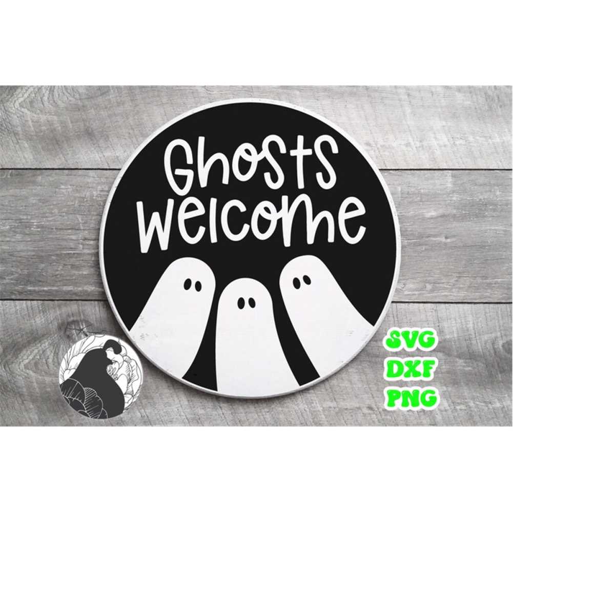 Ghosts Welcome SVG, Halloween Welcome SVG, Round Halloween S | Inspire Uplift