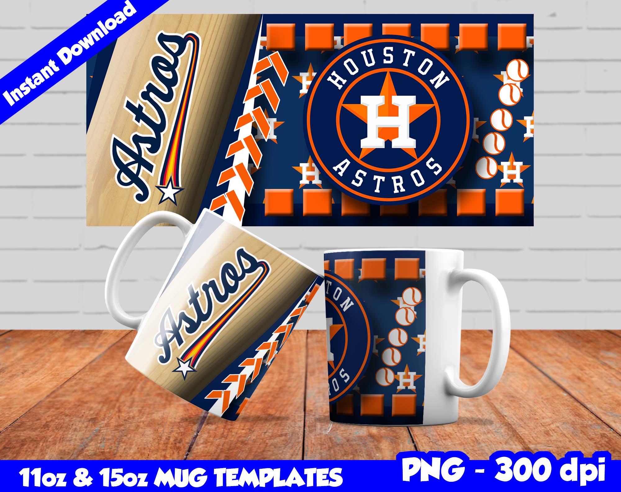 Astros Mug Design Png, Sublimate Mug Template, Astros Svg | Inspire Uplift