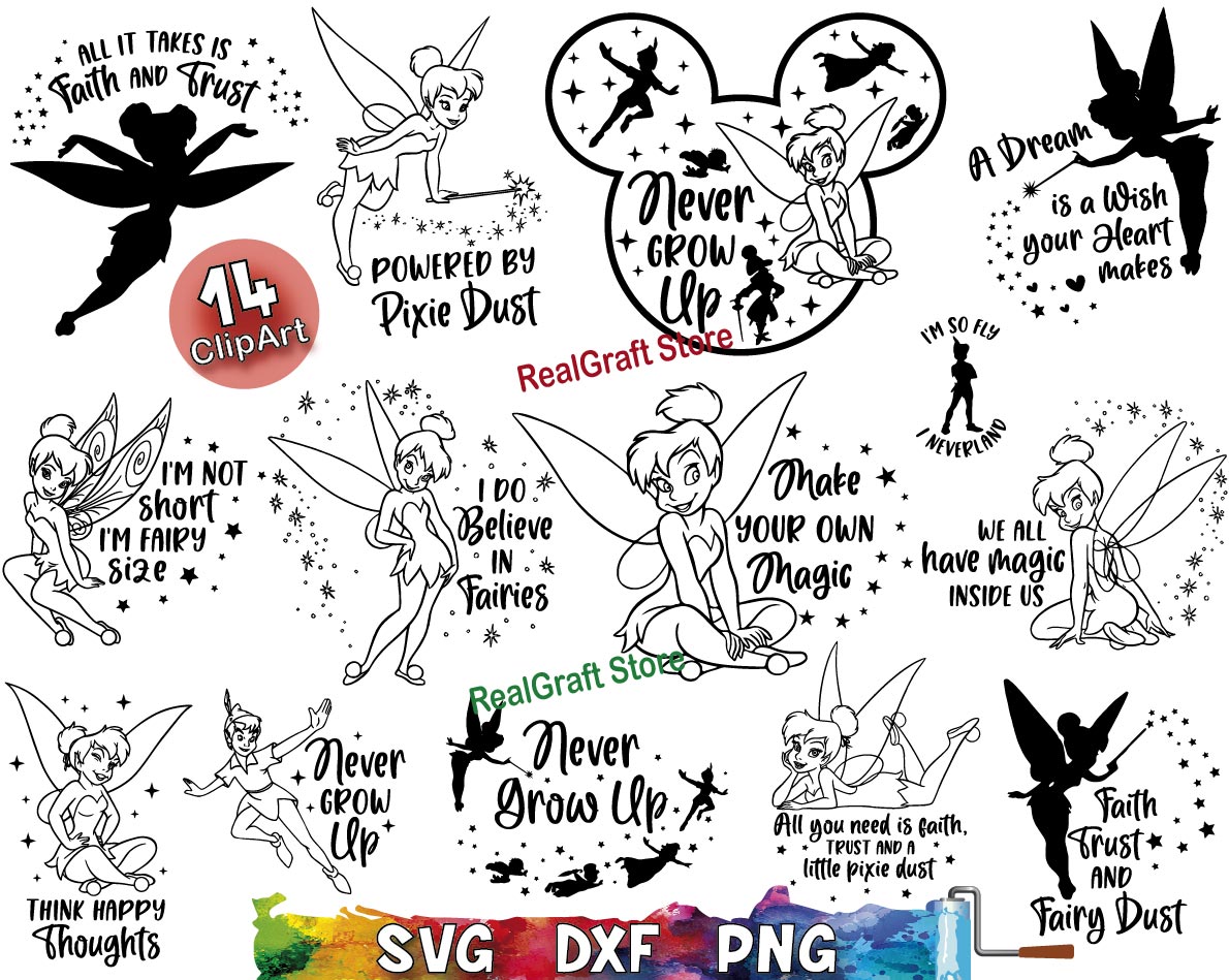 Tinkerbell SVG Bundle, Tinkerbell Flaying svg, Tinkerbell si - Inspire ...