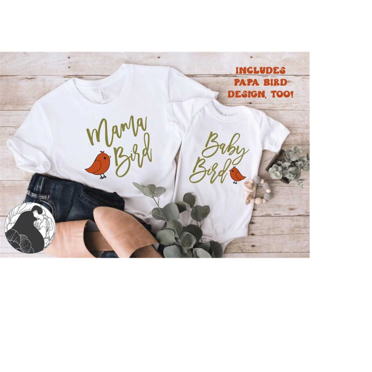 Mommy and Me SVG Bundle, Mama Bird, Baby Bird, Daddy and Me | Inspire ...