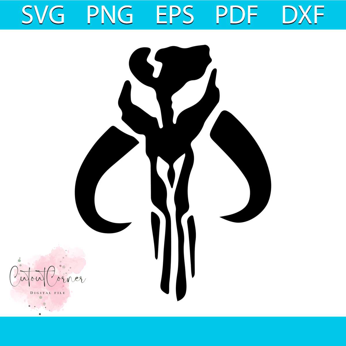 Boba fett symbol svg free, mandalorian svg, star wars svg, i | Inspire ...