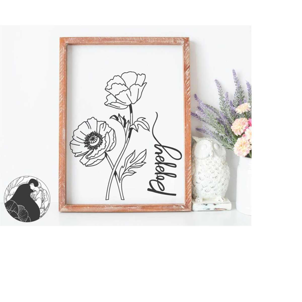 Flower SVG, Poppy svg, Floral Cut Files for Botanical Print - Inspire ...