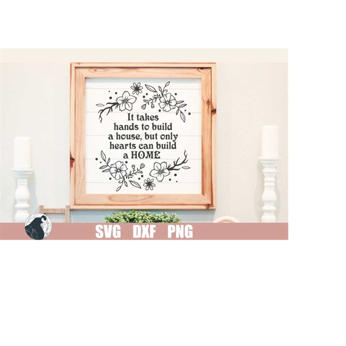 Round Floral Home SVG, cottage sign svg, farmhouse svg, aest - Inspire ...