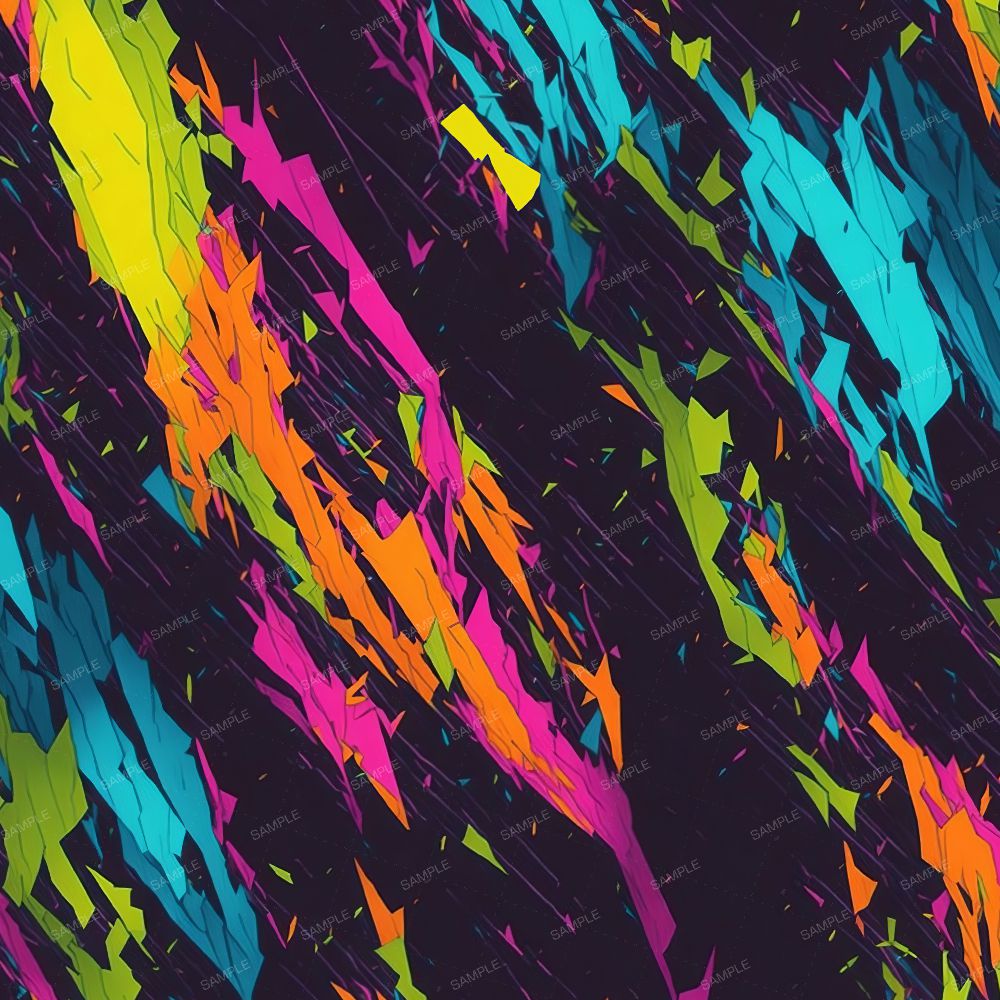 Shards of a Broken Rainbow Tileable Repeating Pattern | Inspire Uplift