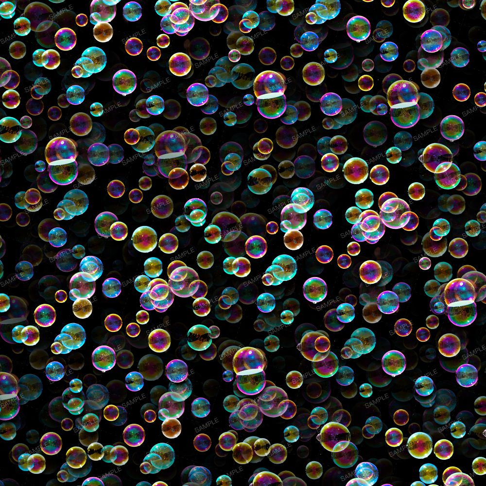Soap Bubbles Black Background Tileable Repeating Pattern | Inspire Uplift