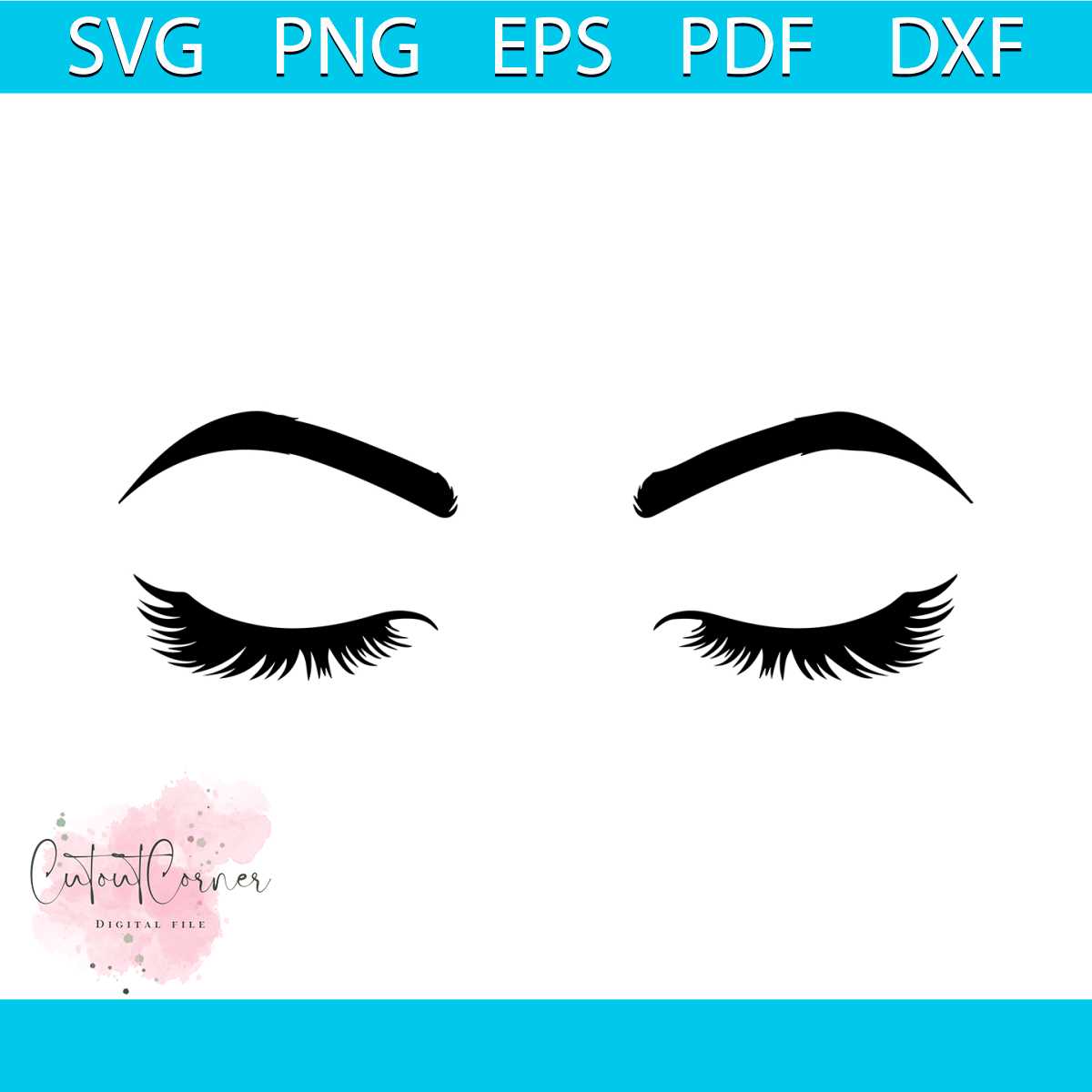 Eyelashes svg free, eyebrows svg, lashes svg, instant downlo | Inspire ...