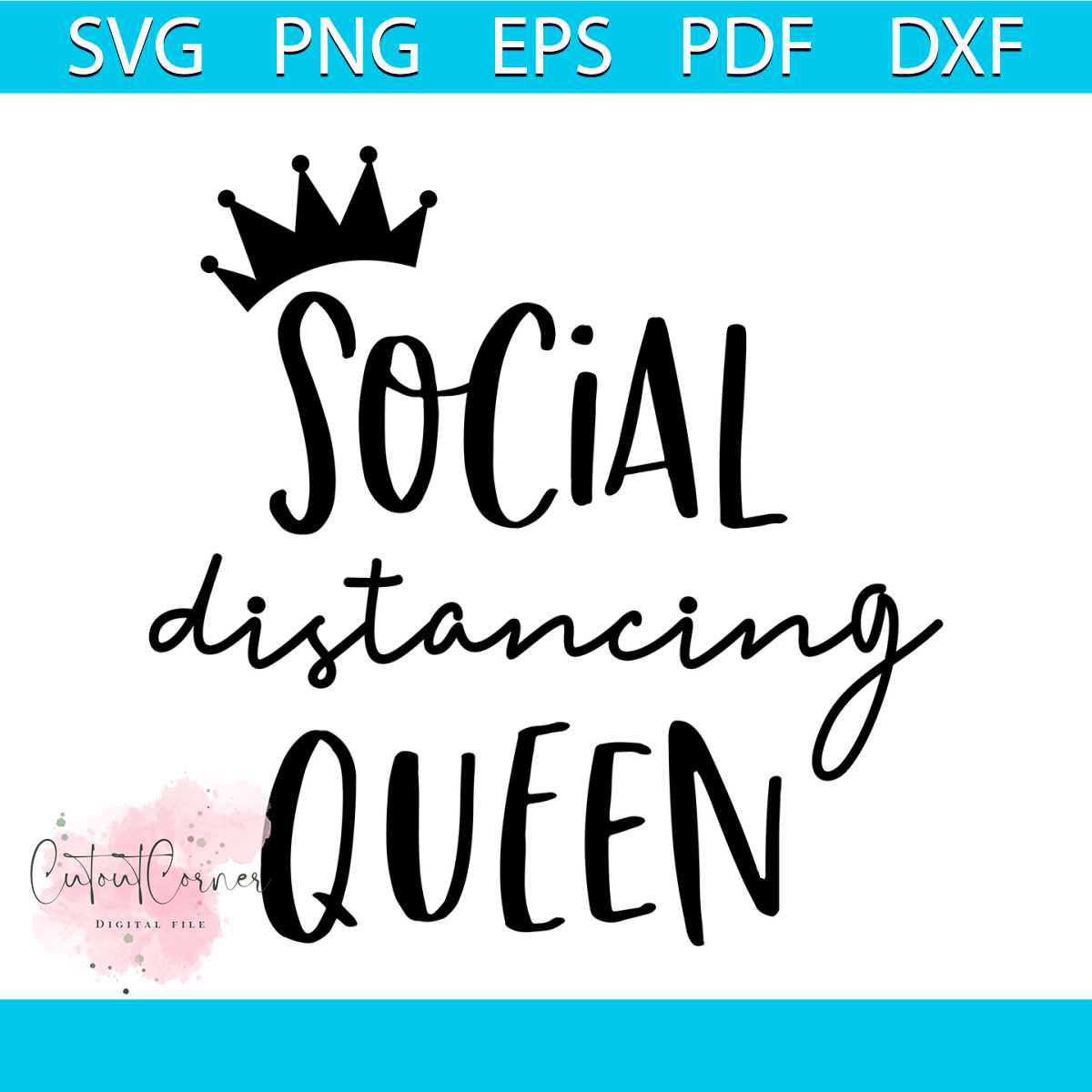 Social distancing queen svg free, quarantine svg, social dis | Inspire ...