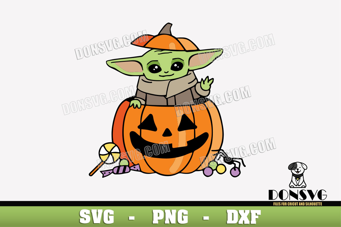 Grogu inside Halloween Pumpkin SVG Cut Files Cricut Baby Yod | Inspire ...