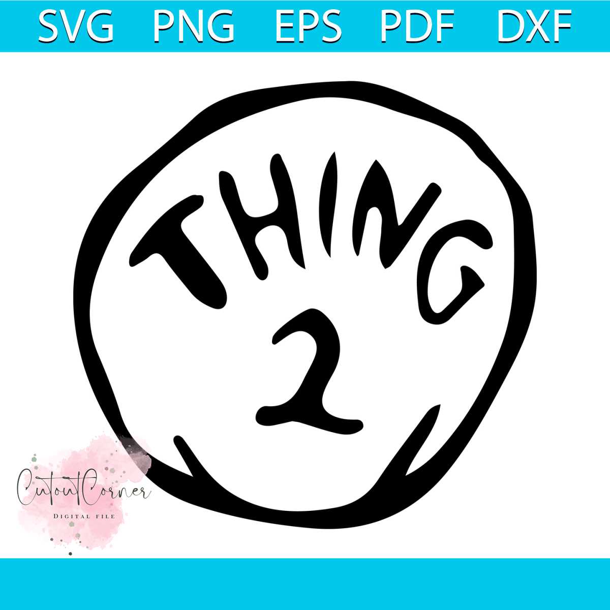 Thing 2 svg free, thing 1 svg, silhouette cameo, instant dow | Inspire ...