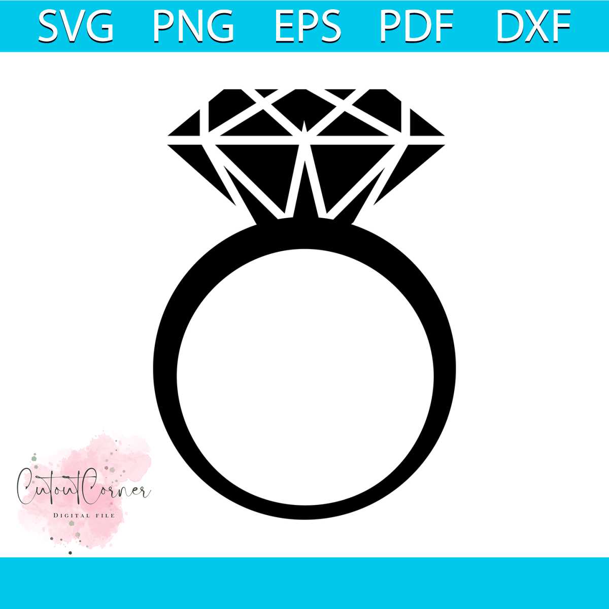 Diamond Ring Svg, Trending Svg, Ring Svg, Wedding Svg, Weddi | Inspire ...