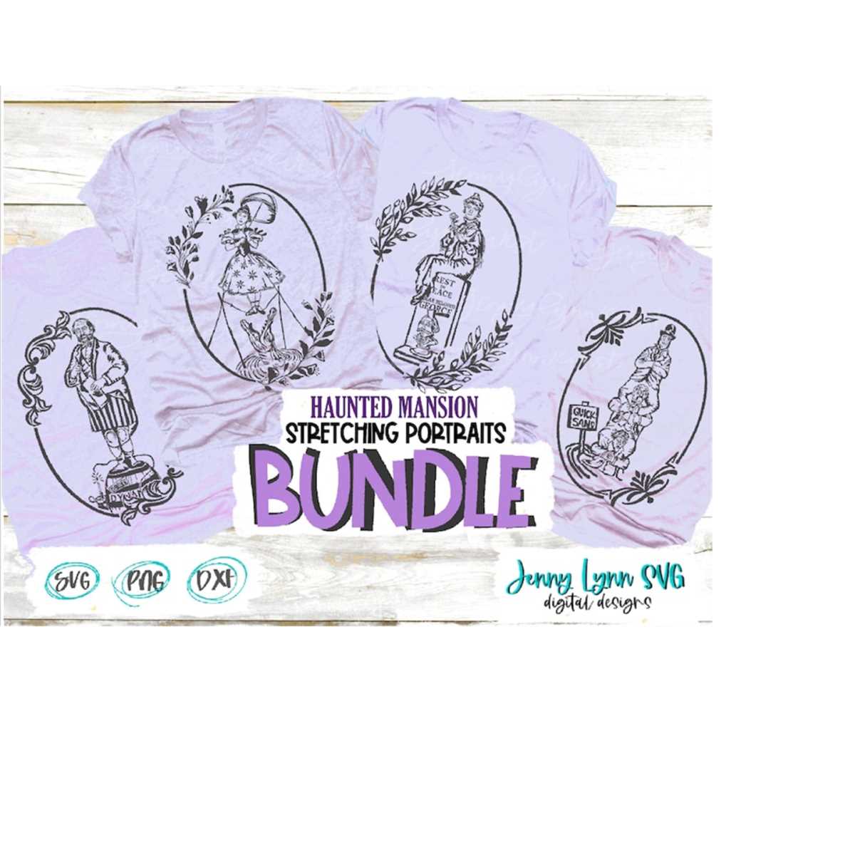 Haunted Mansion ALL Portraits BUNDLE Tightrope Lady SVG Quic | Inspire ...