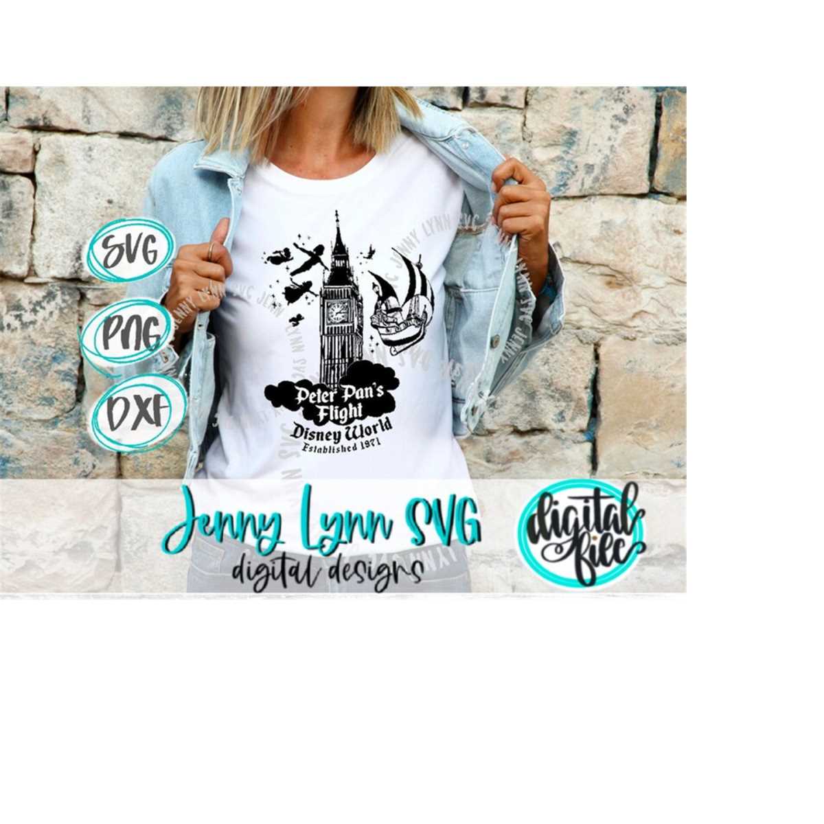 Peter Pan SVG Peter Pans Flight Ride Iron on Transfer Digita | Inspire ...