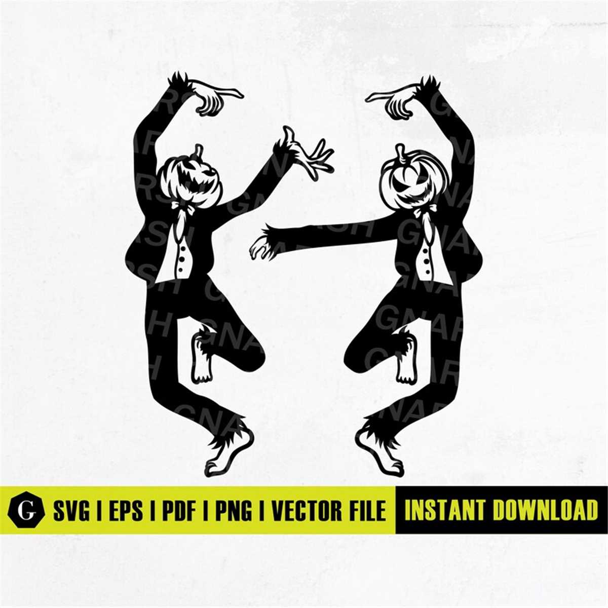 Dancing Pumpkins Svg | Pumpkin Head Skeleton Svg | Pumpkin D | Inspire ...