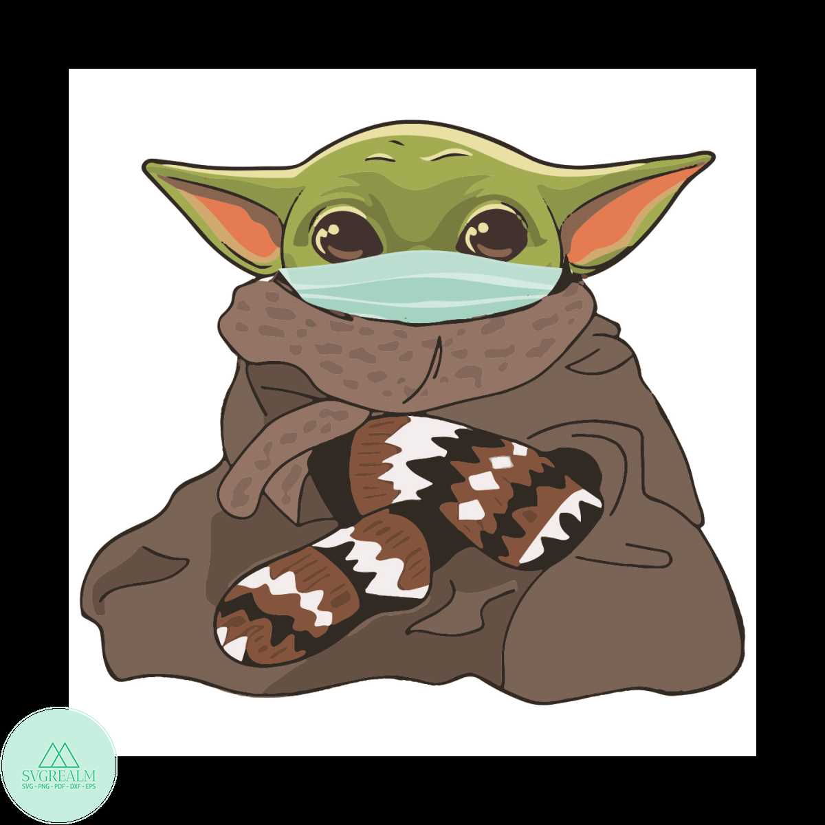 Baby Yoda Wears Face Mask Svg, Trending Svg, Baby Yoda Svg, | Inspire ...
