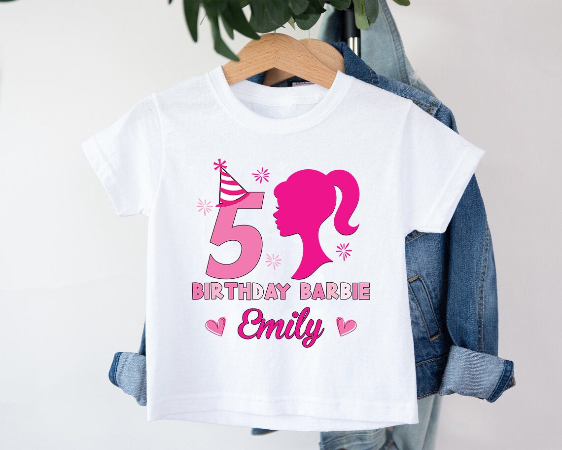 Personalized Birthday Barbie Shirt, Custom Barbie Birthday G | Inspire ...
