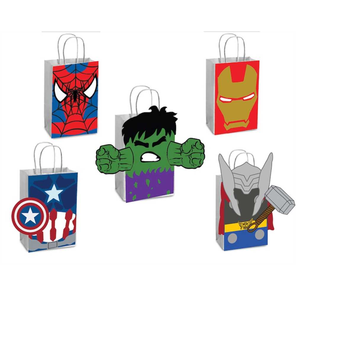 Avengers Party Favor Bags Printable PNG Superhero Marvel Fav - Inspire ...