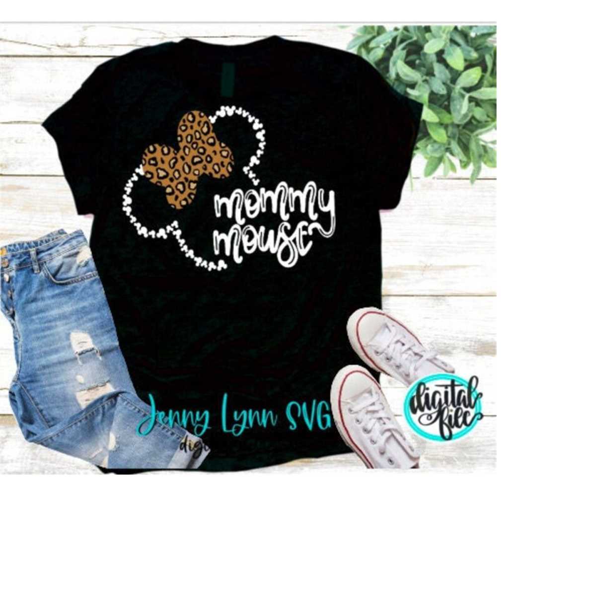 Leopard Mommy Mouse Mouse Mickey Head Digital File SVG Hand | Inspire ...