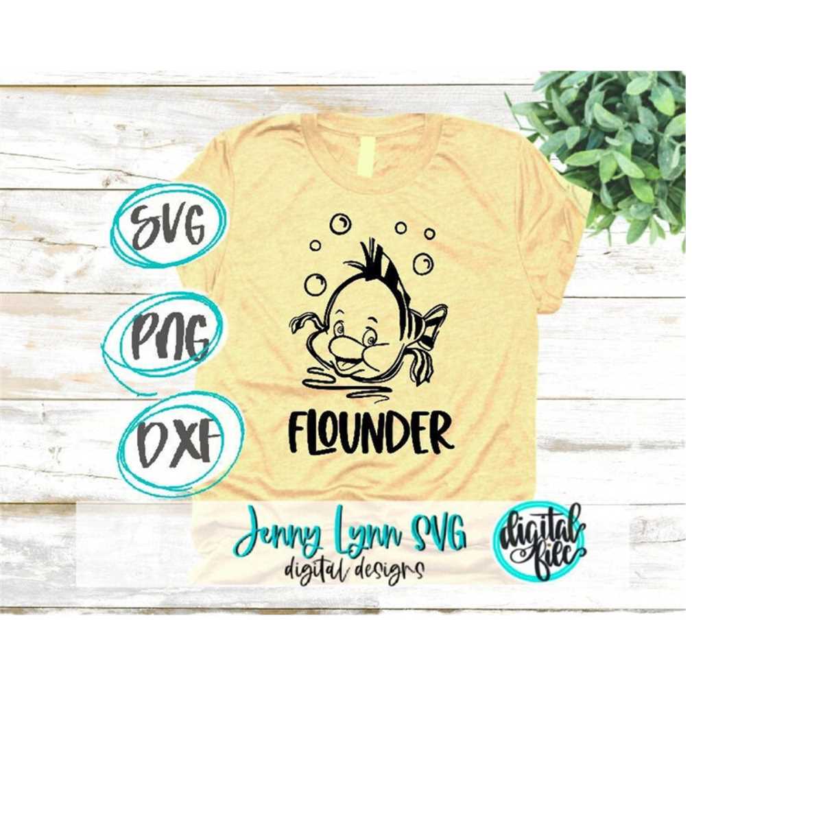 Little Mermaid SVG Flounder SVG DisneySVG Cut Disneyland sv - Inspire ...