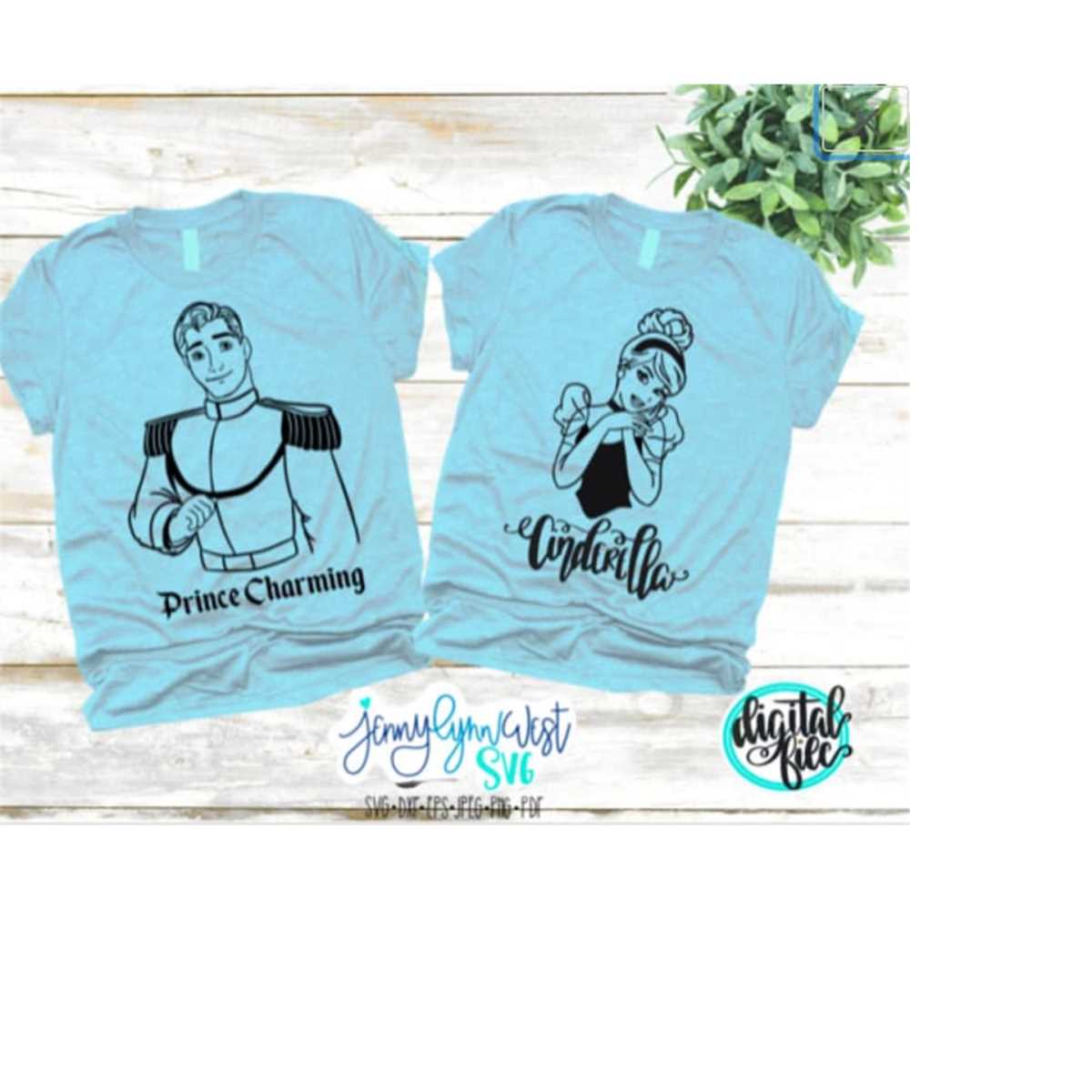 Cinderella and Prince Charming Disneyland svg Prince and Pri | Inspire ...