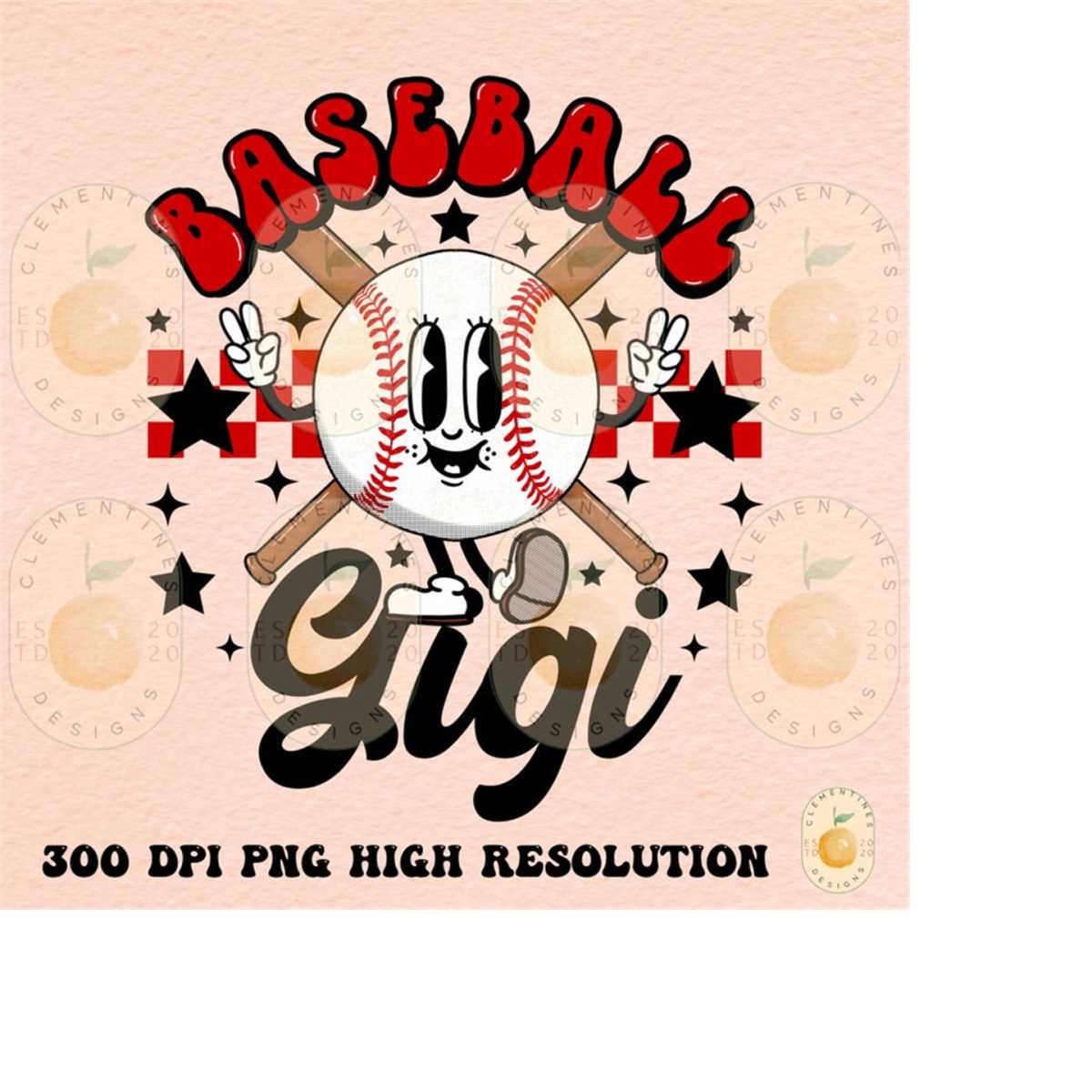 Baseball Gigi PNG-Digital Png-Sublimation Design-Baseball pn | Inspire Uplift