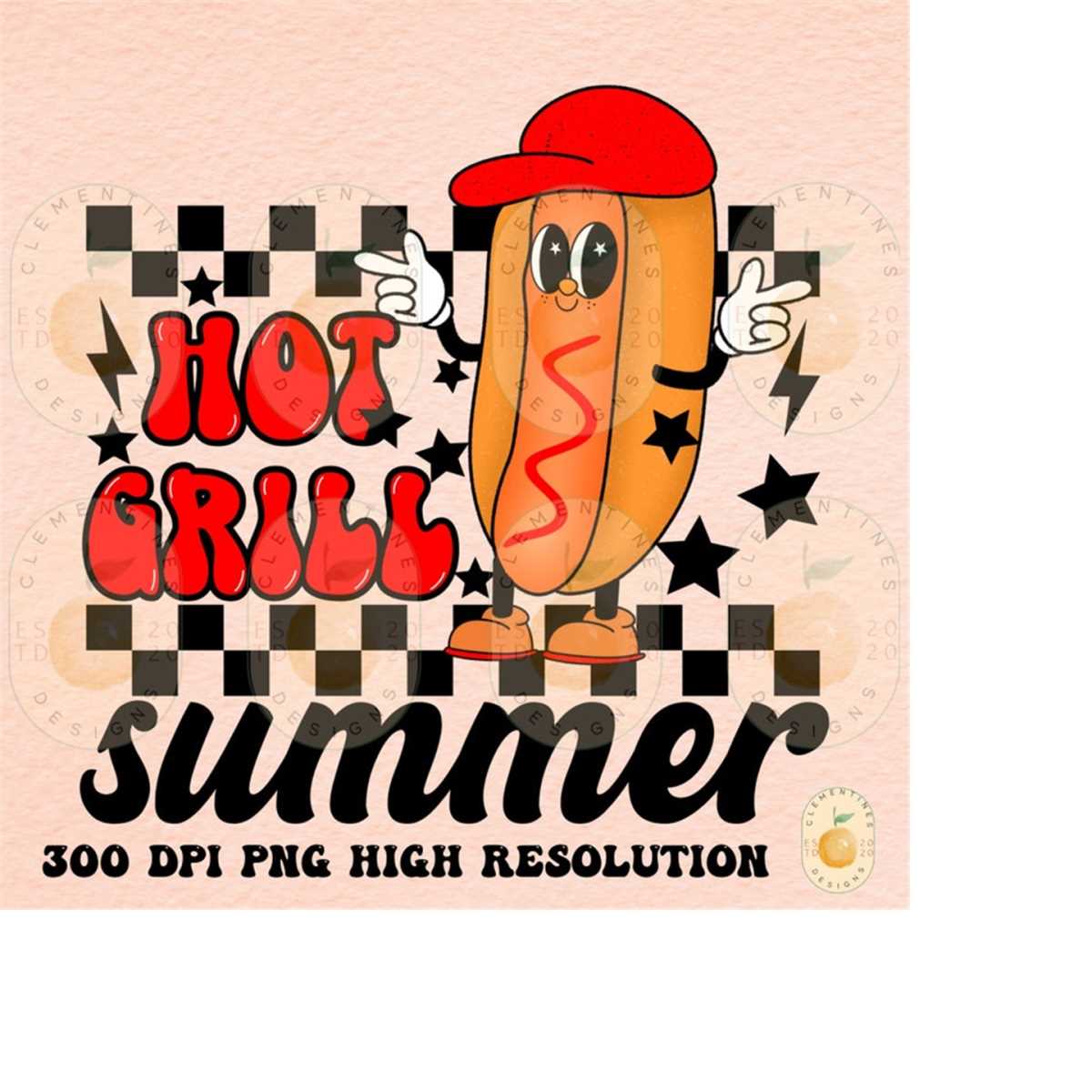 Hot Grill Summer PNG-Sublimation Download-Tshirt Design,Retr | Inspire ...