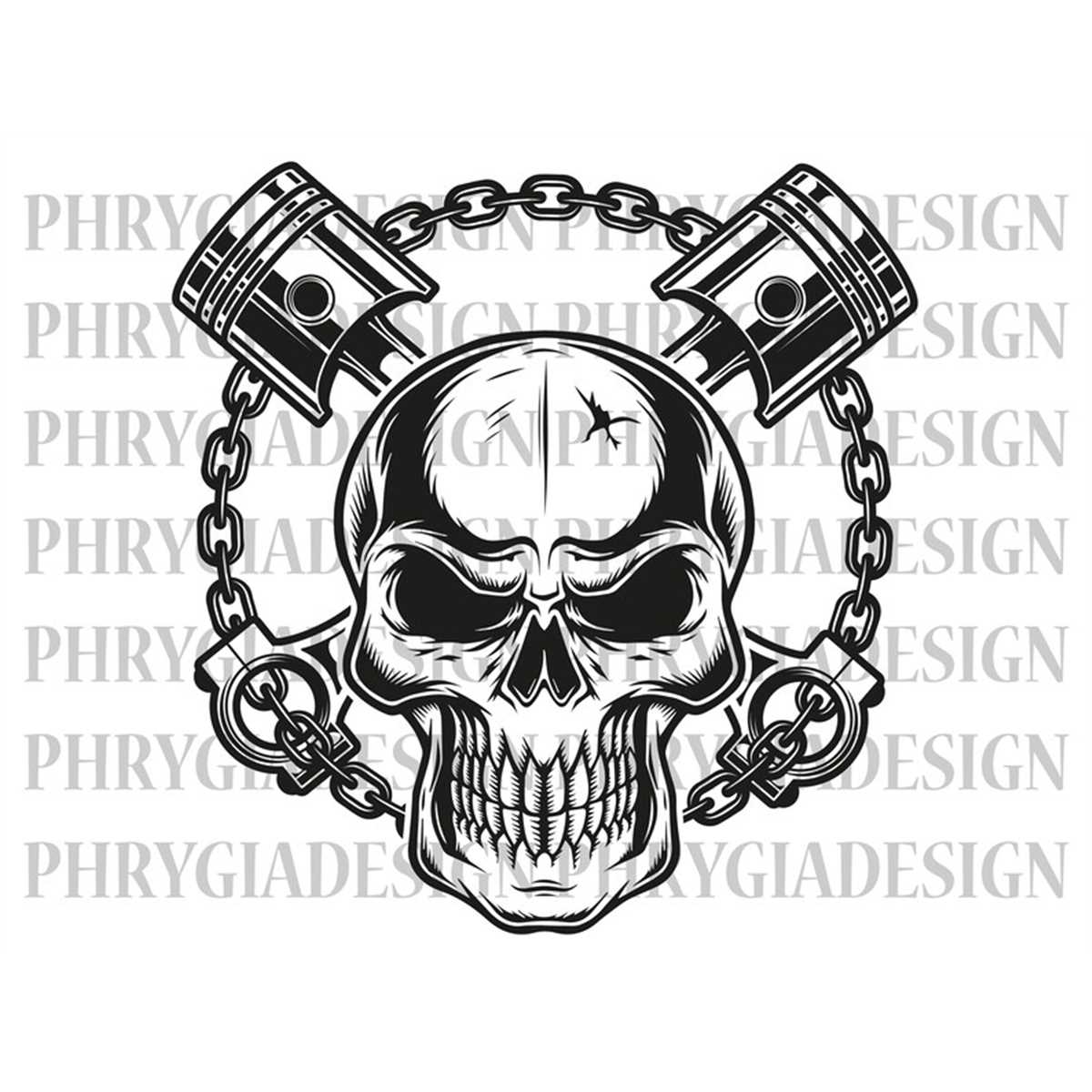 piston skull svg - Inspire Uplift