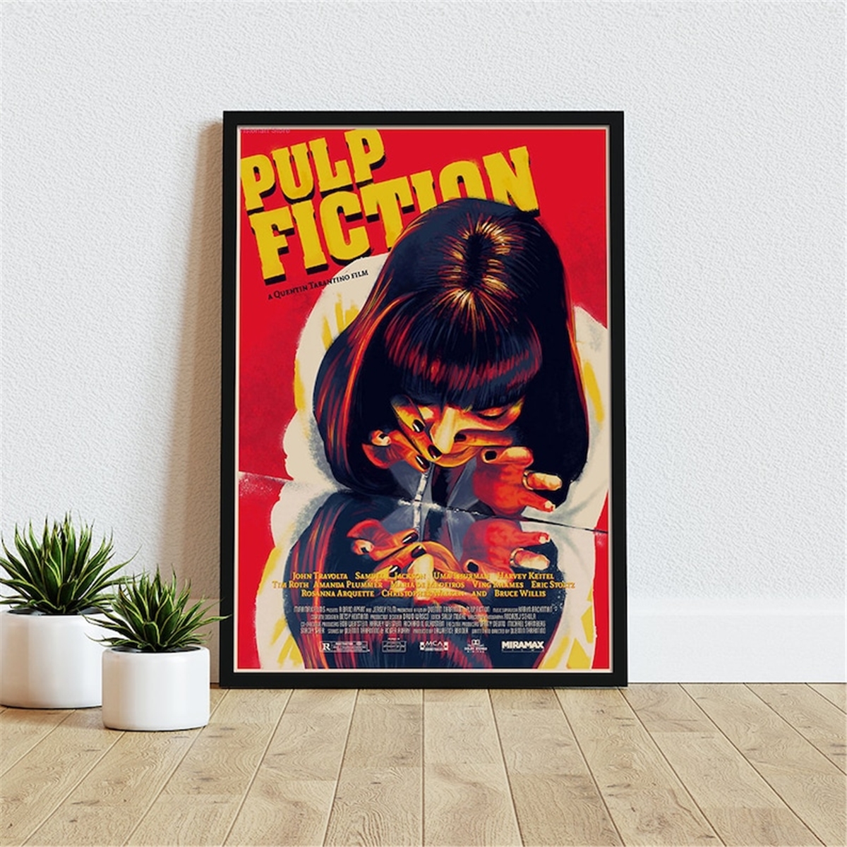 Pulp Fiction Movie Poster Tarantino Canvas Wall Art Home Dec - Inspire ...
